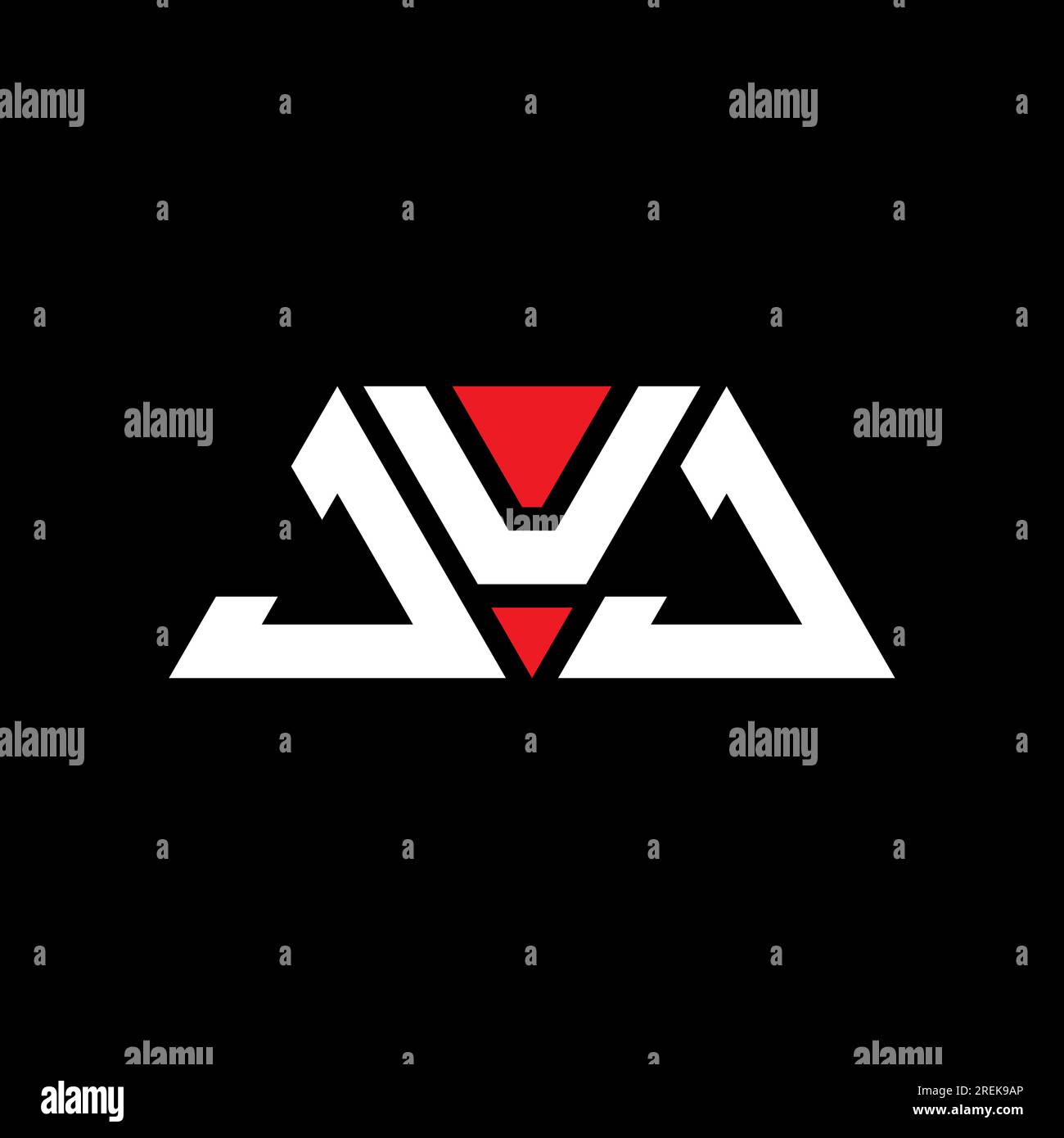 JUJ triangle letter logo design with triangle shape. JUJ triangle logo ...