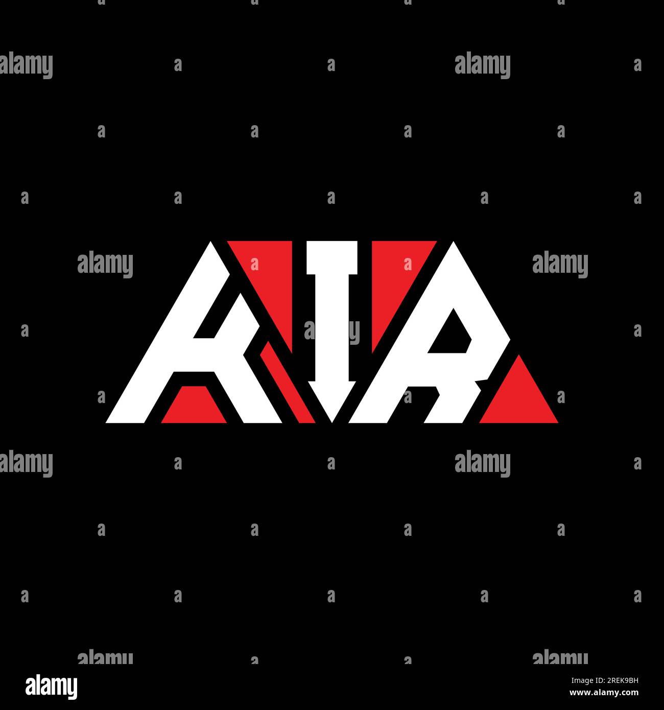 KIR triangle letter logo design with triangle shape. KIR triangle logo ...