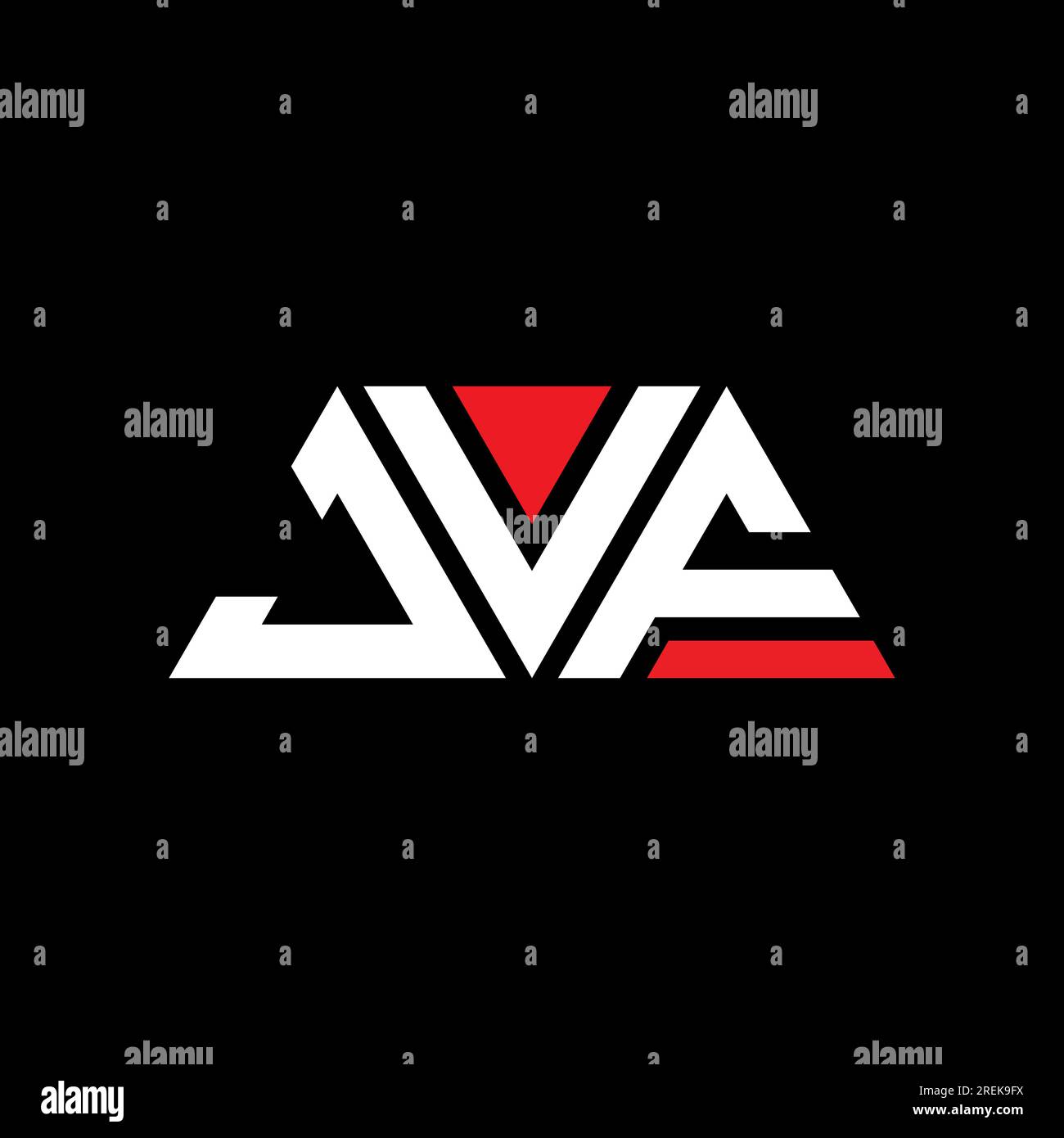 JVF triangle letter logo design with triangle shape. JVF triangle logo ...