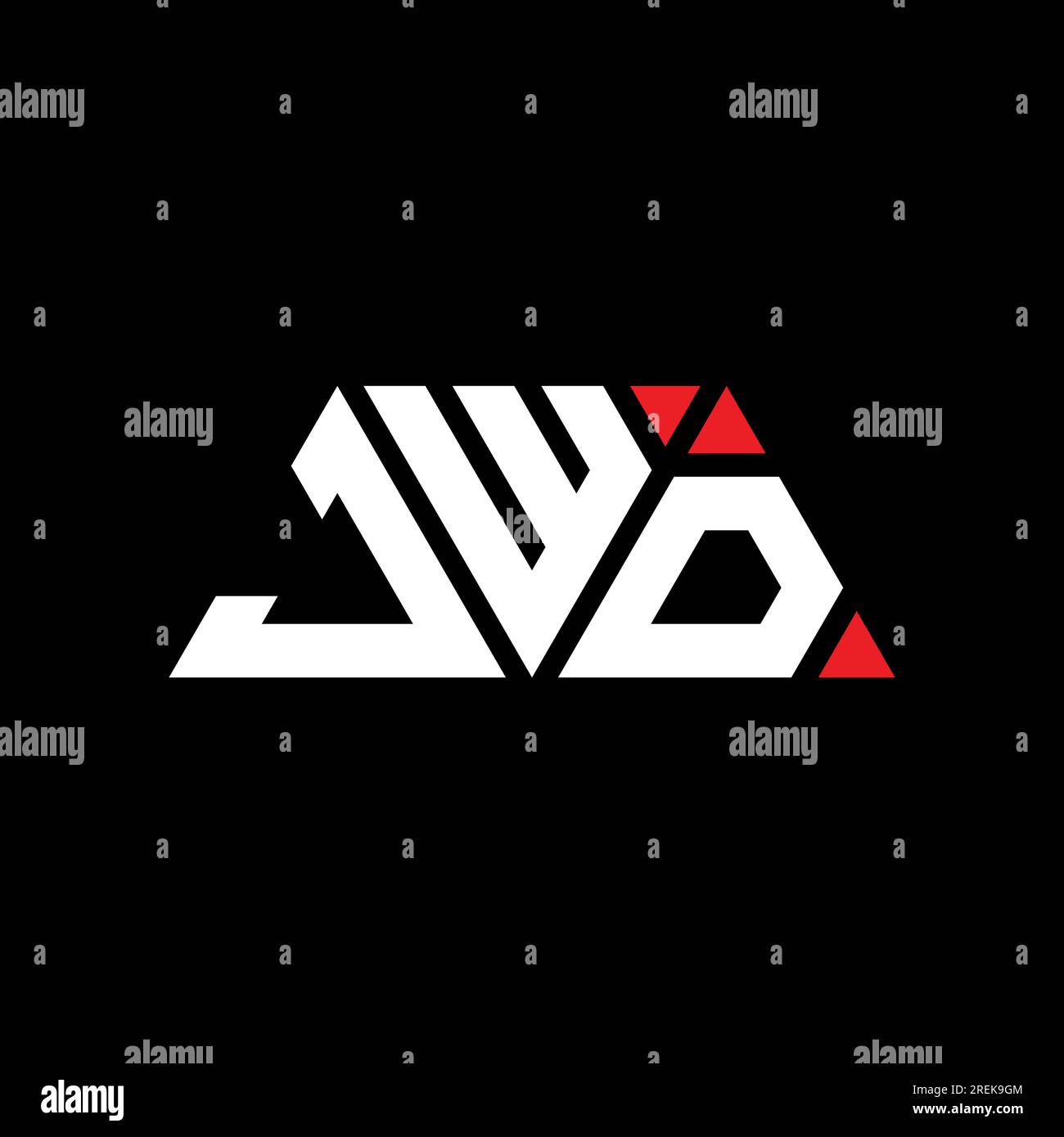 JWD triangle letter logo design with triangle shape. JWD triangle logo ...