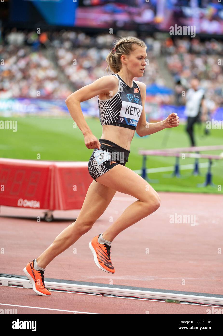 Megan Keith of GB & NI competing in the women’s 5000m at the Wanda ...