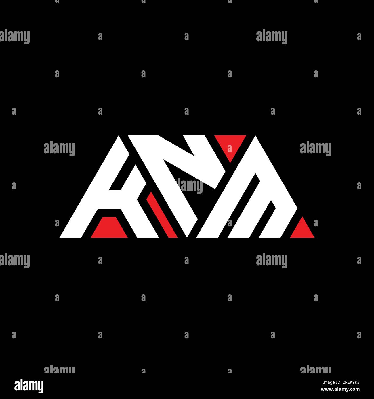 KNM triangle letter logo design with triangle shape. KNM triangle logo ...
