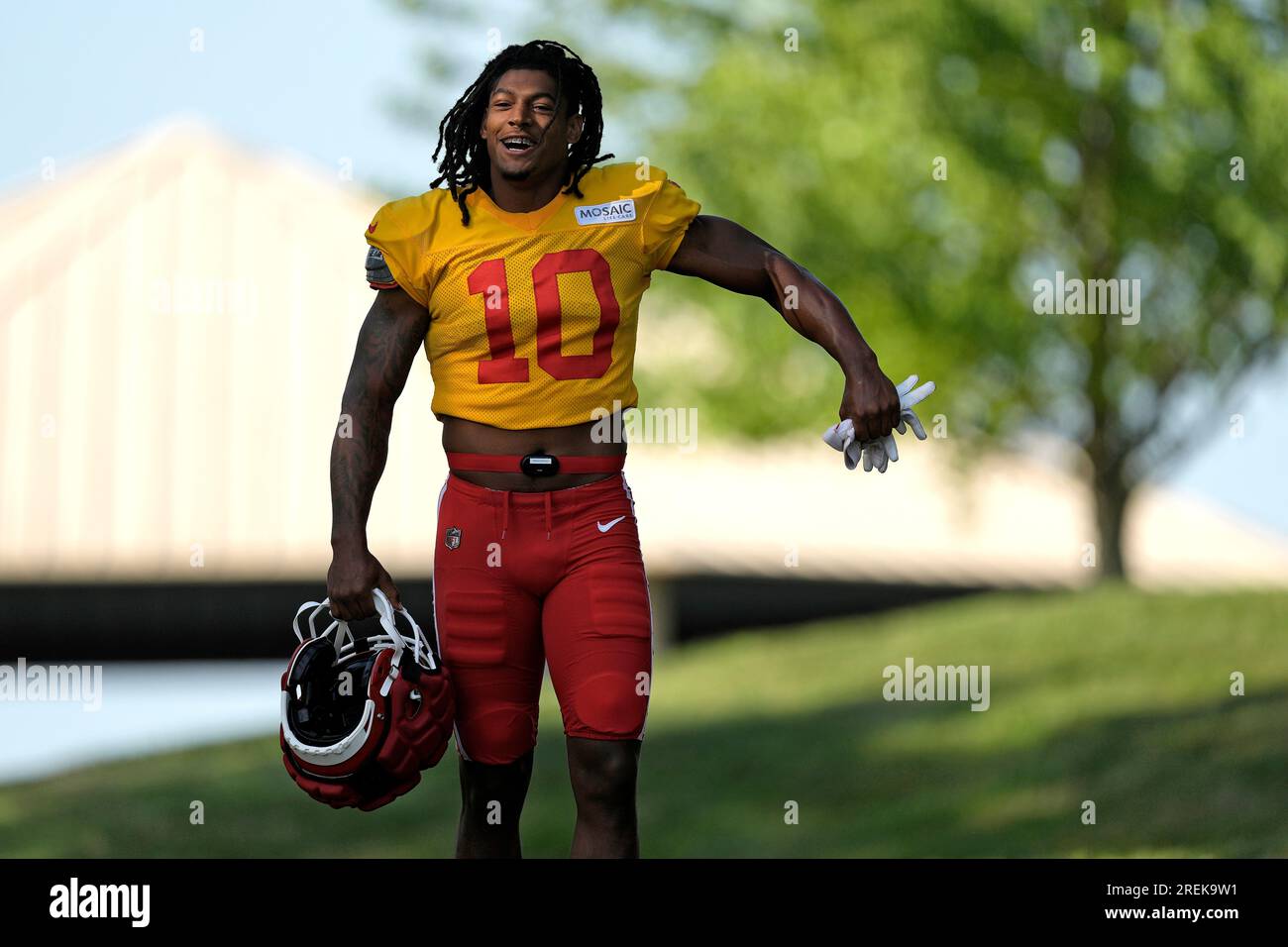 Kansas City Chiefs running back Isiah Pacheco arrives at NFL football ...