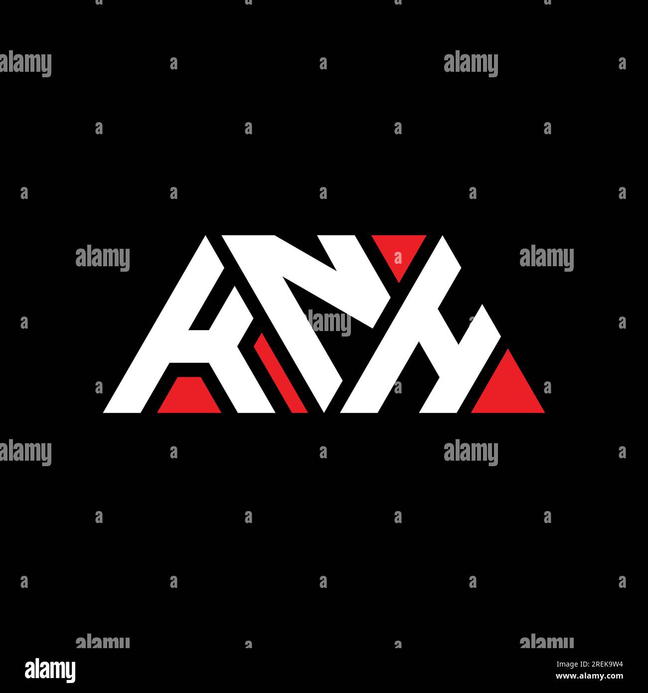 KNH triangle letter logo design with triangle shape. KNH triangle logo ...