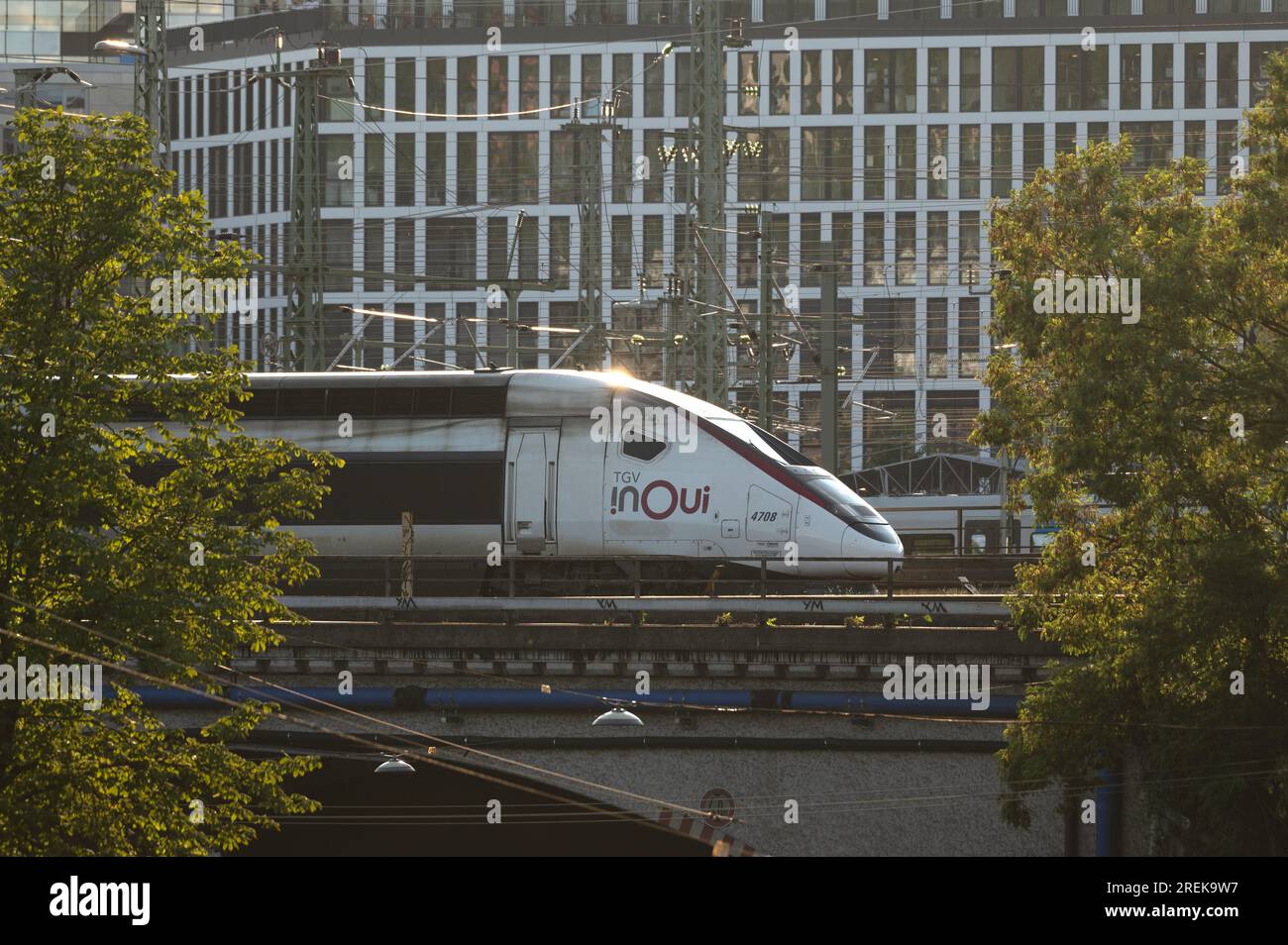 A TGV train seen from Wolfram Street, Stuttgart Germany Stock Photo - Alamy
