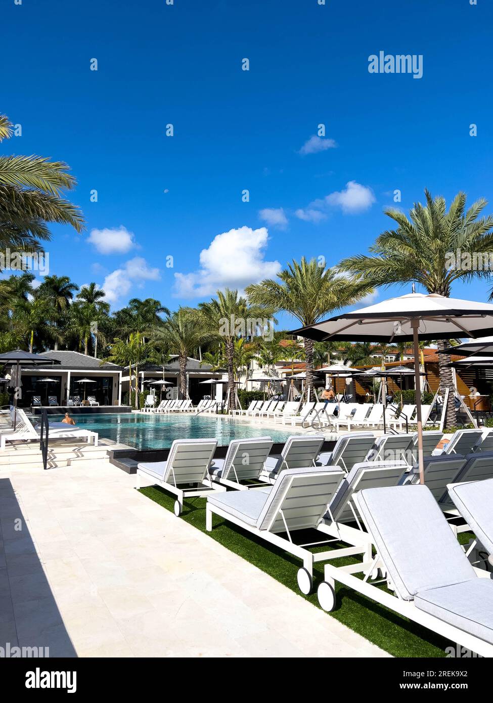 Boca Raton, FL USA - November 14, 2023: The swimming pool at The Boca ...