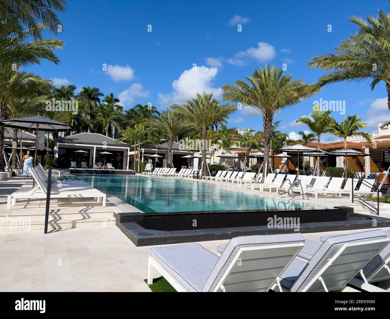 Boca Raton, FL USA - November 14, 2023: The swimming pool at The Boca ...
