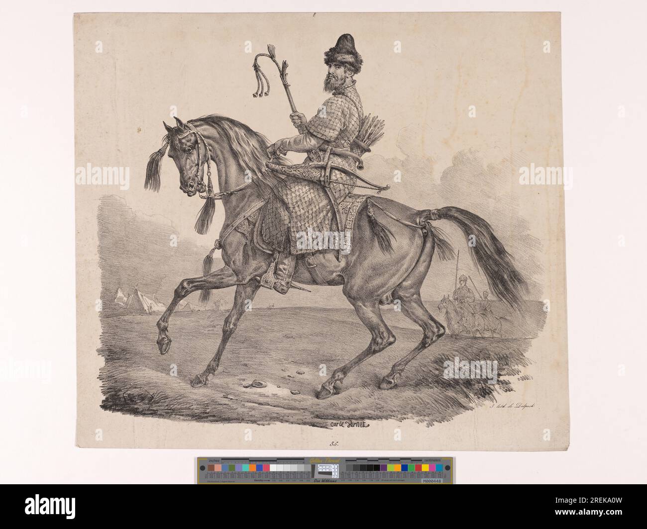 Kalmyk on his horse 3 August 2020, 11:07 by Carle Vernet Stock Photo ...