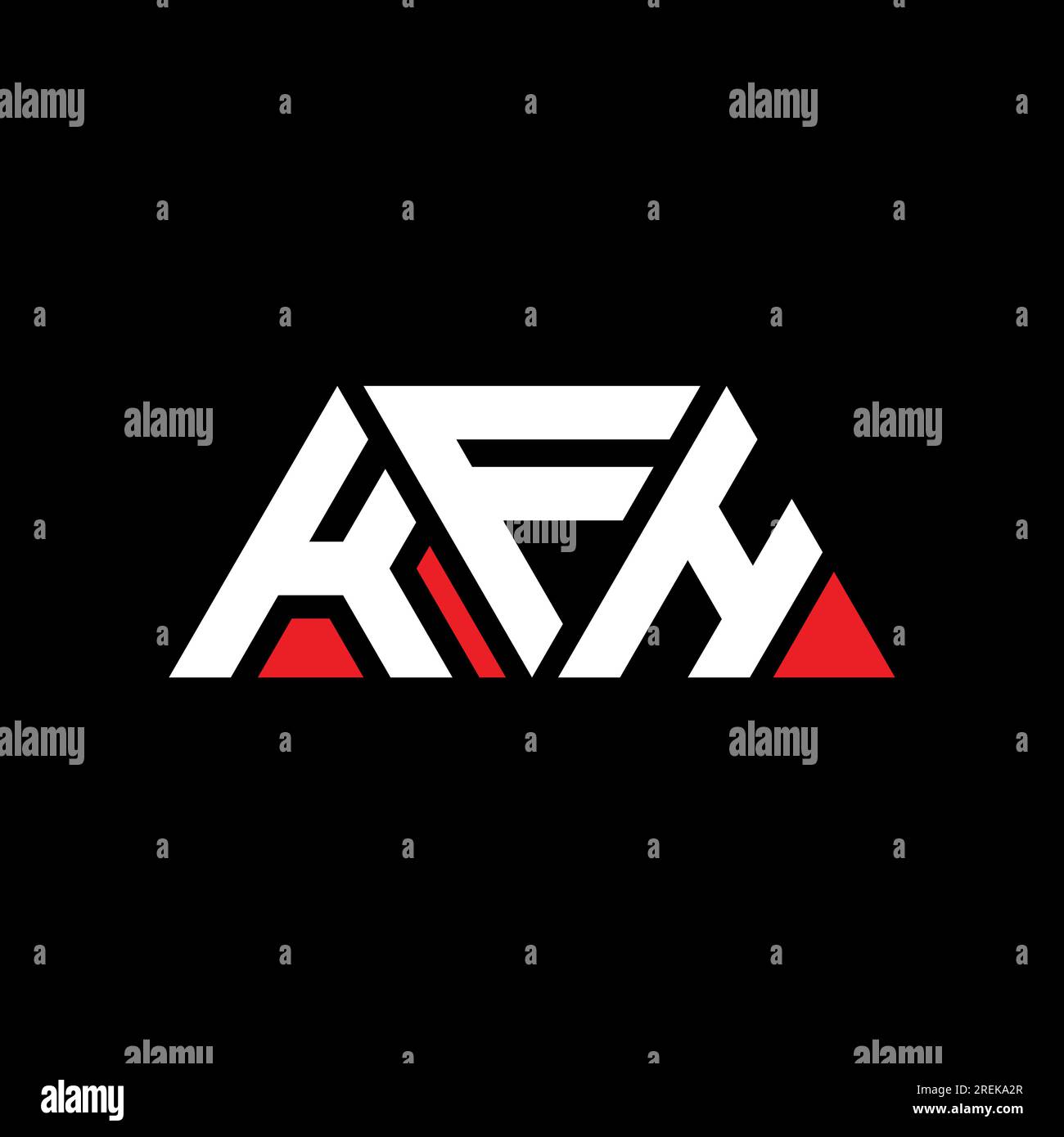 KFH triangle letter logo design with triangle shape. KFH triangle logo ...