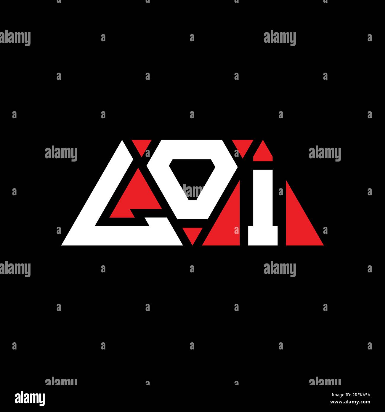 LOI triangle letter logo design with triangle shape. LOI triangle logo ...