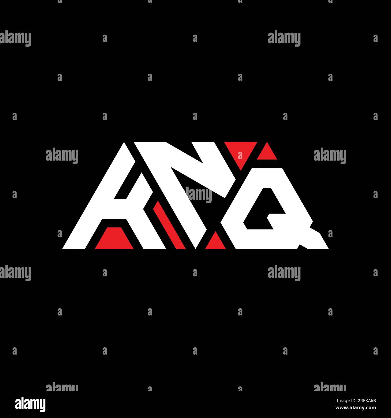 KNQ triangle letter logo design with triangle shape. KNQ triangle logo ...
