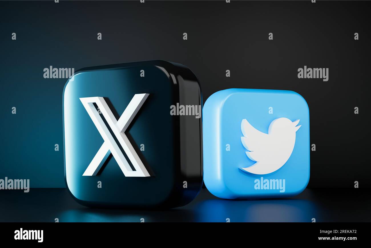 3d Twitter Logo Twitter Logo Rotating In A A 3D Speech Bubble