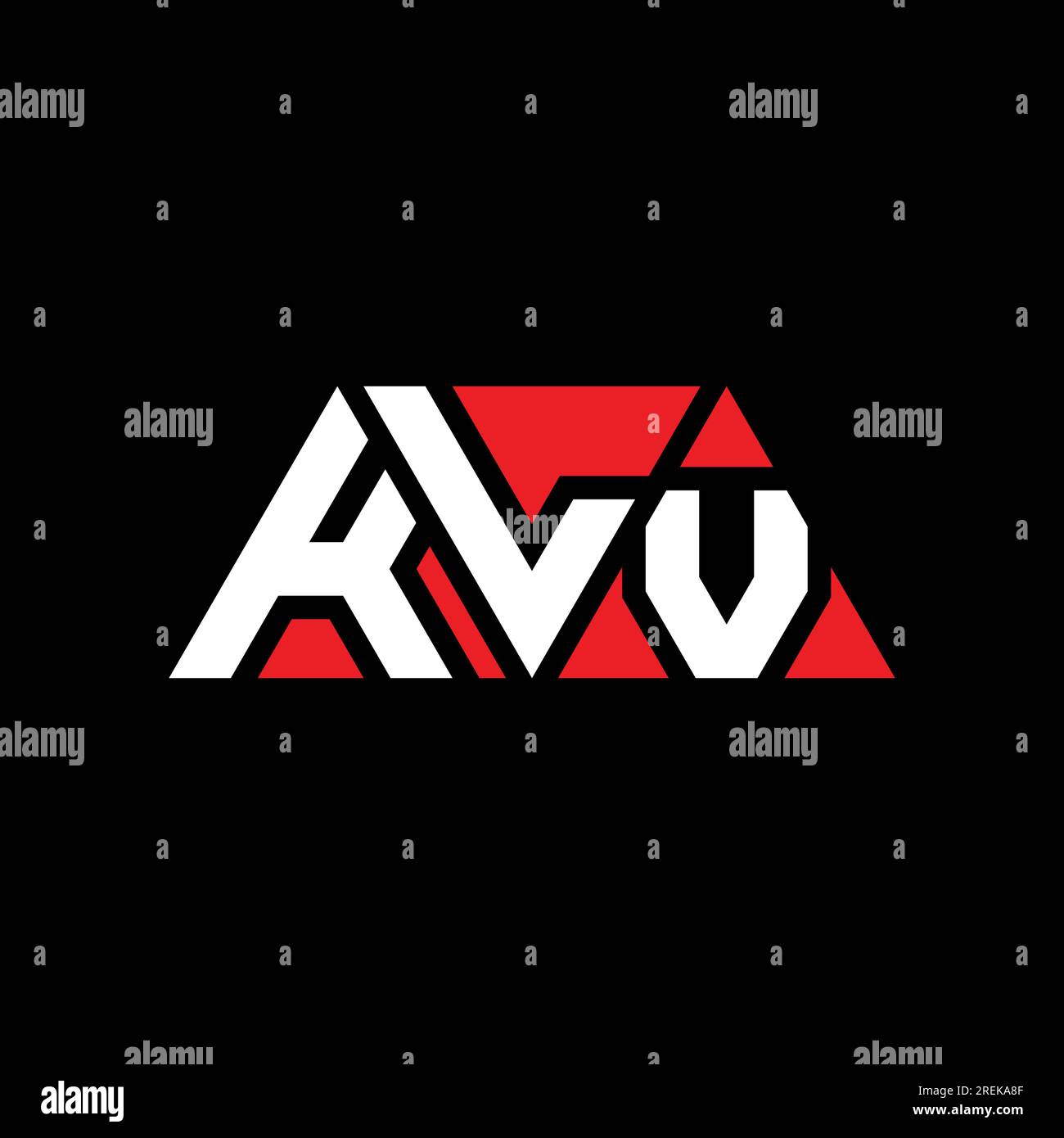 KLV triangle letter logo design with triangle shape. KLV triangle logo ...