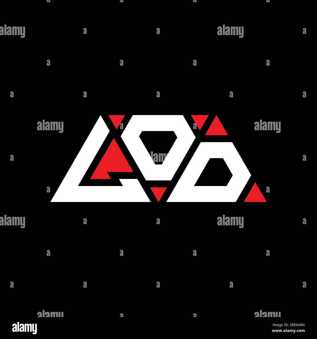 LOD triangle letter logo design with triangle shape. LOD triangle logo ...
