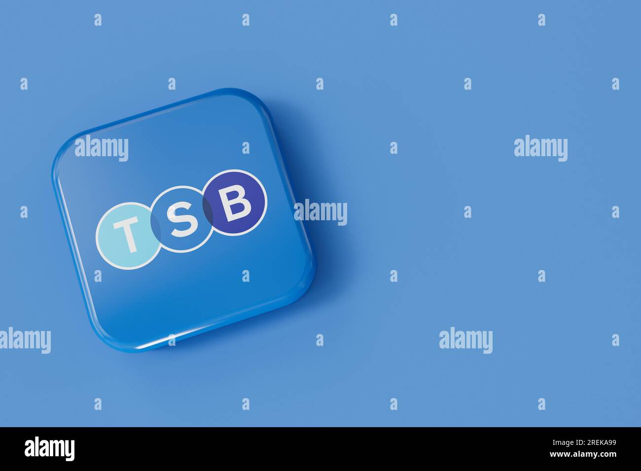 LONDON, UK - July 2023: TSB bank, Trustee savings bank, company logo ...