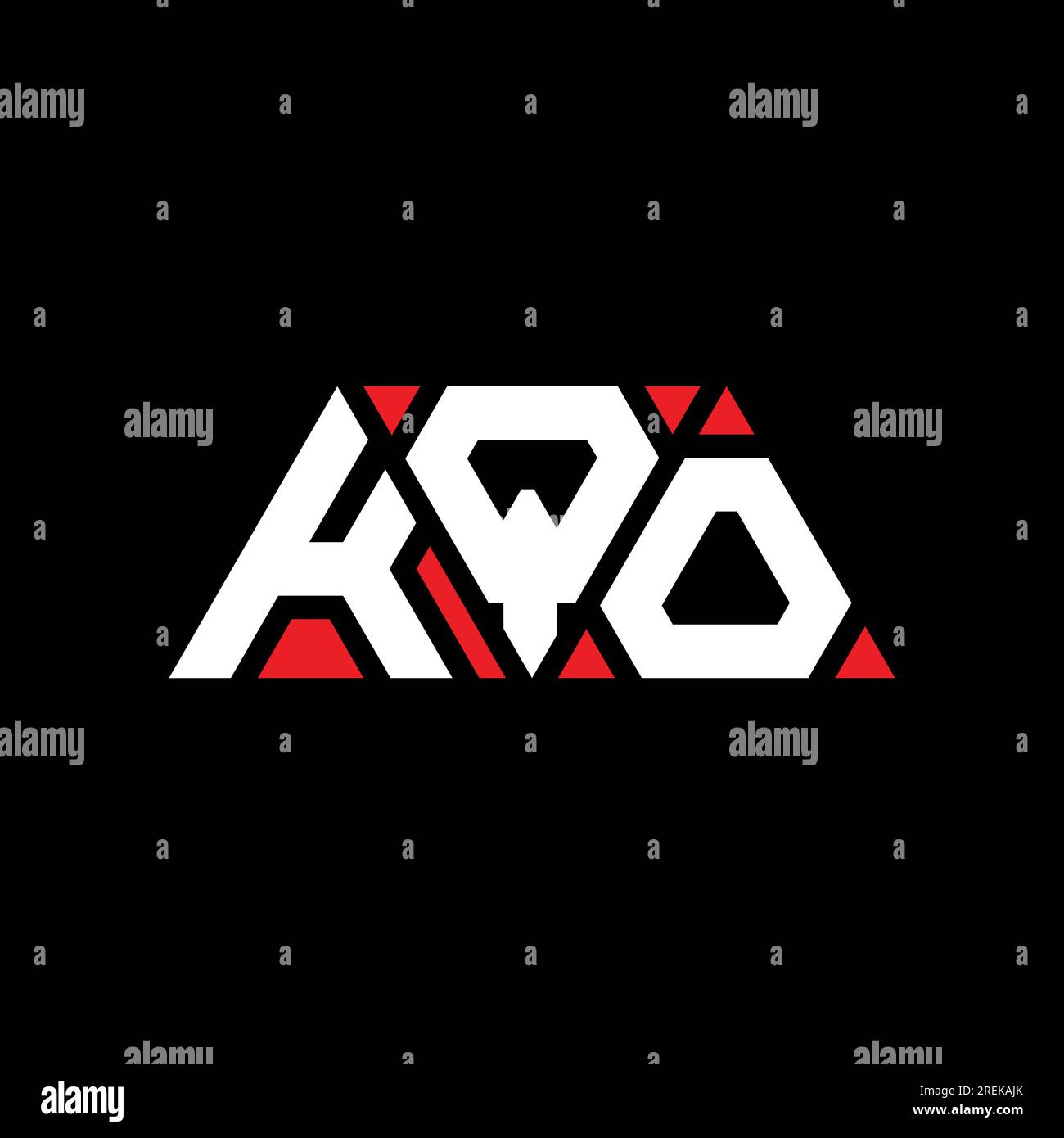 KQO triangle letter logo design with triangle shape. KQO triangle logo ...
