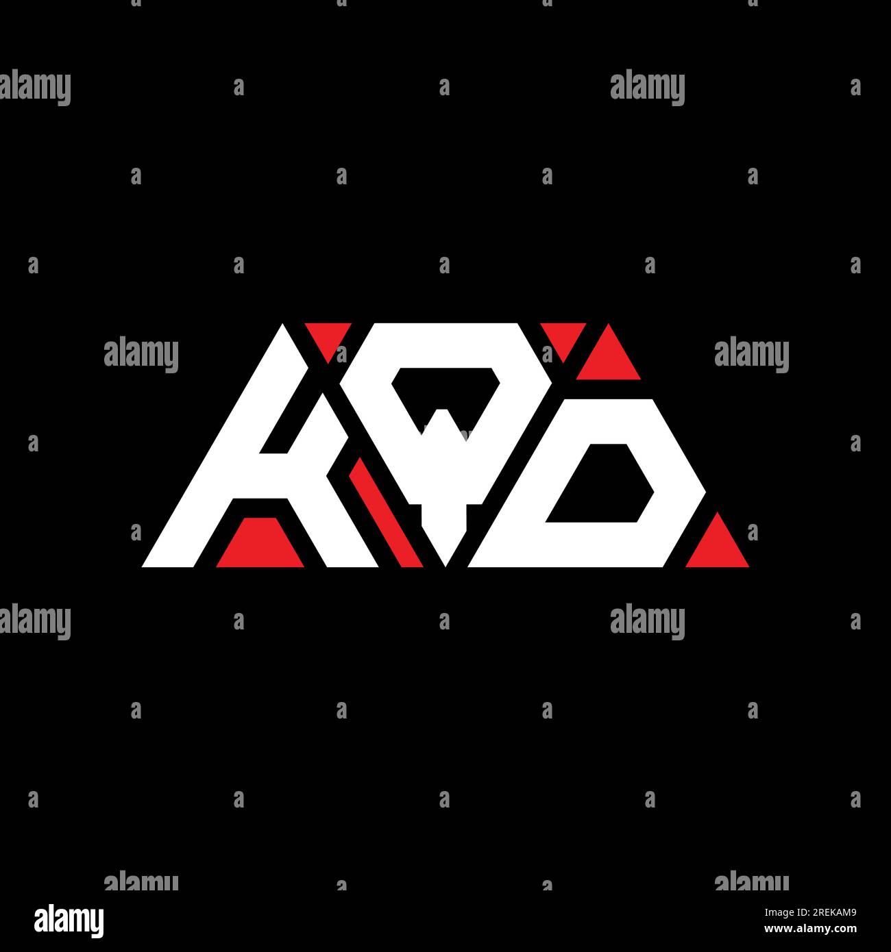 KQD triangle letter logo design with triangle shape. KQD triangle logo ...