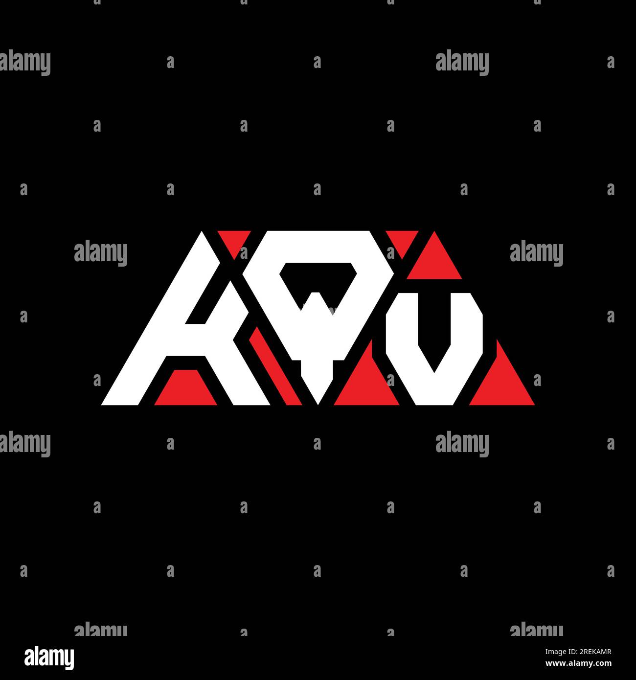 KQV triangle letter logo design with triangle shape. KQV triangle logo ...
