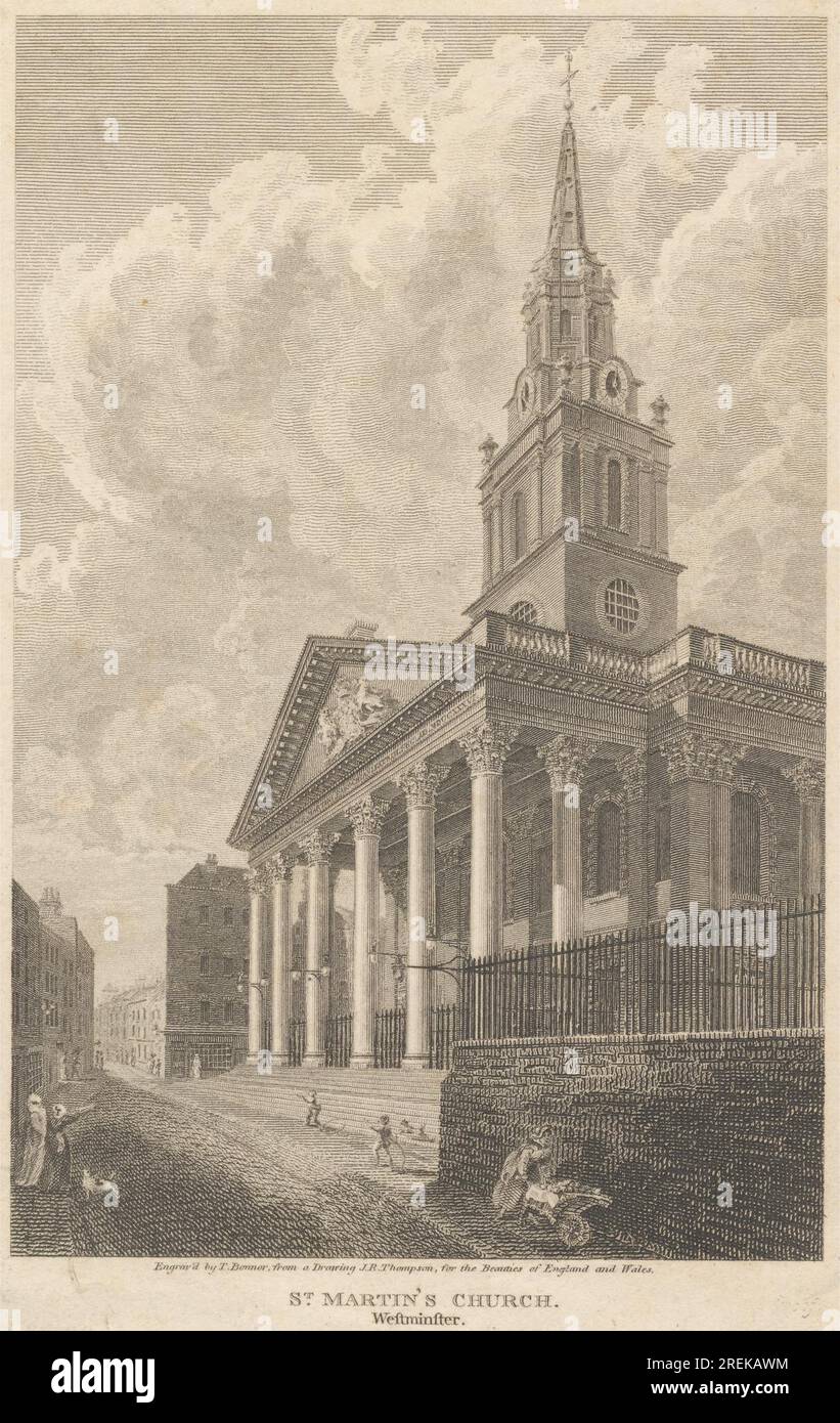 St. Martin's Church Westminster 1810 by Thomas Bonnor Stock Photo - Alamy