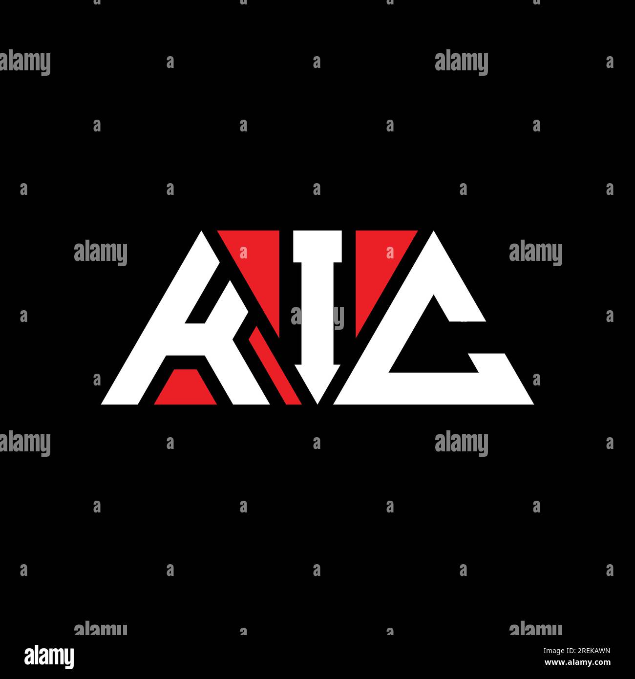 KIC triangle letter logo design with triangle shape. KIC triangle logo design monogram. KIC ...