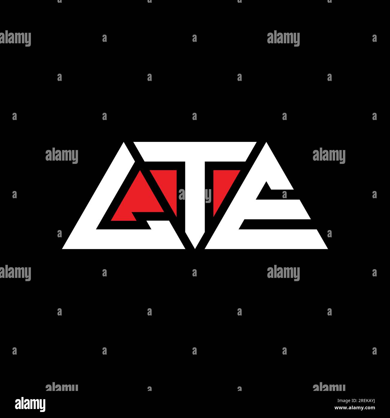 LTE triangle letter logo design with triangle shape. LTE triangle logo ...