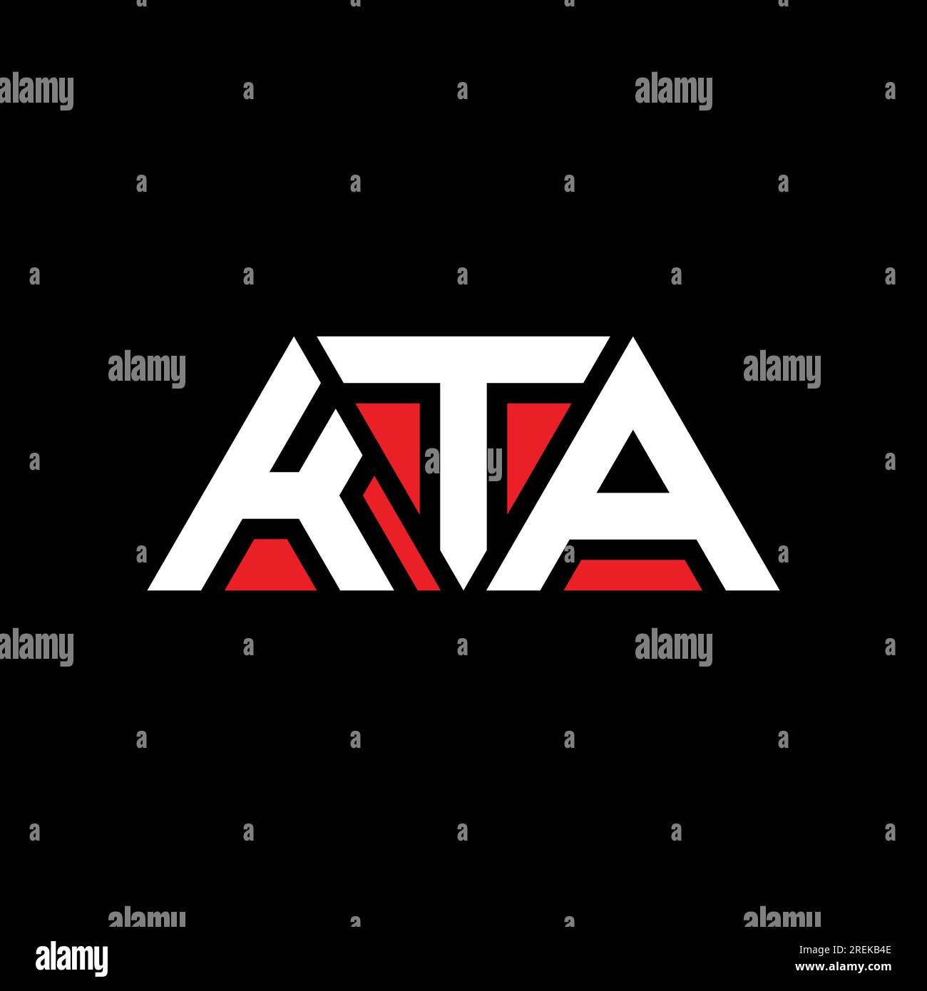 KTA triangle letter logo design with triangle shape. KTA triangle logo ...