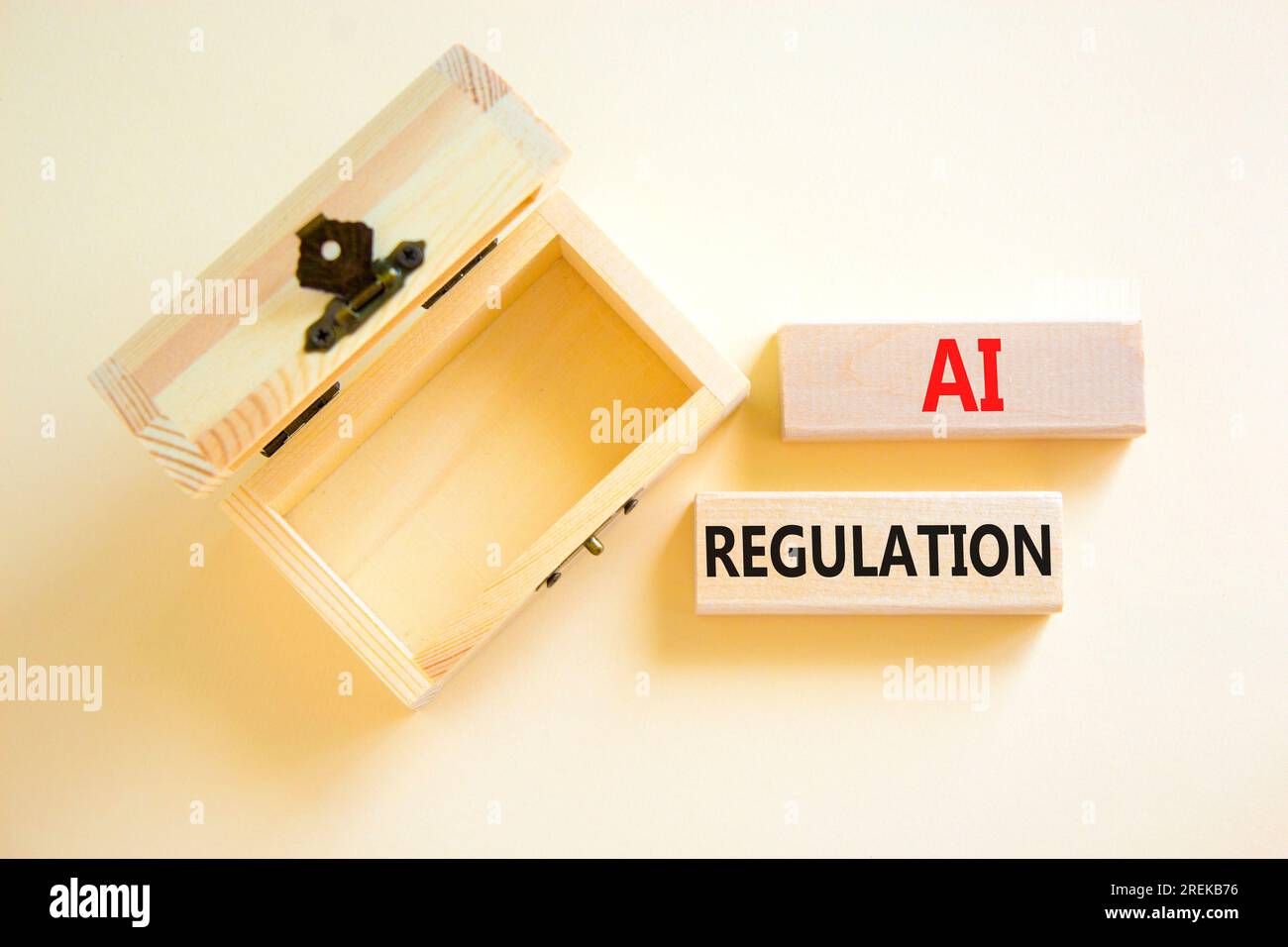 AI regulation symbol. Concept words AI artificial intelligence ...