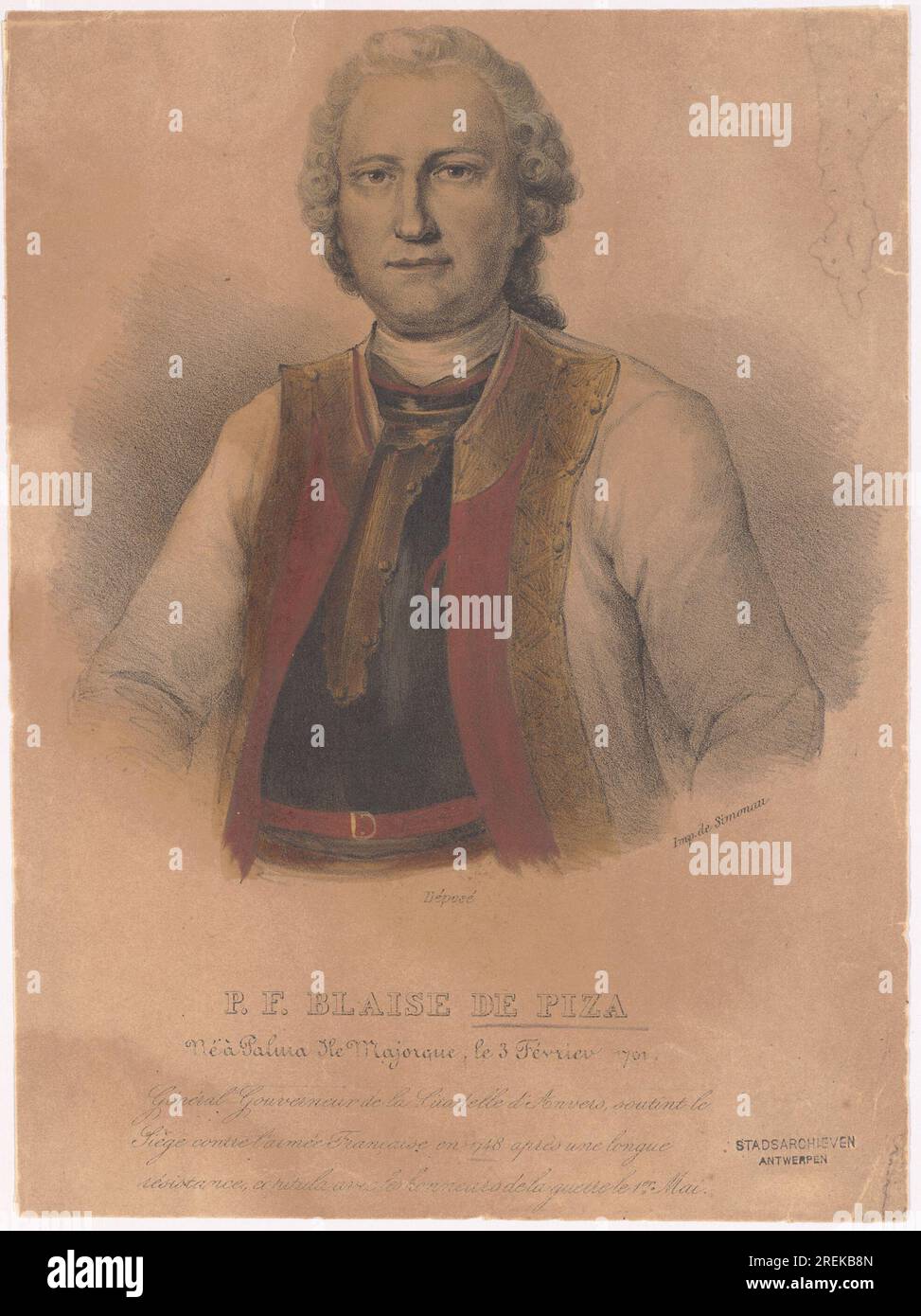 Commandant citadel van antwerpen en gouverneur van lier hi-res stock ...