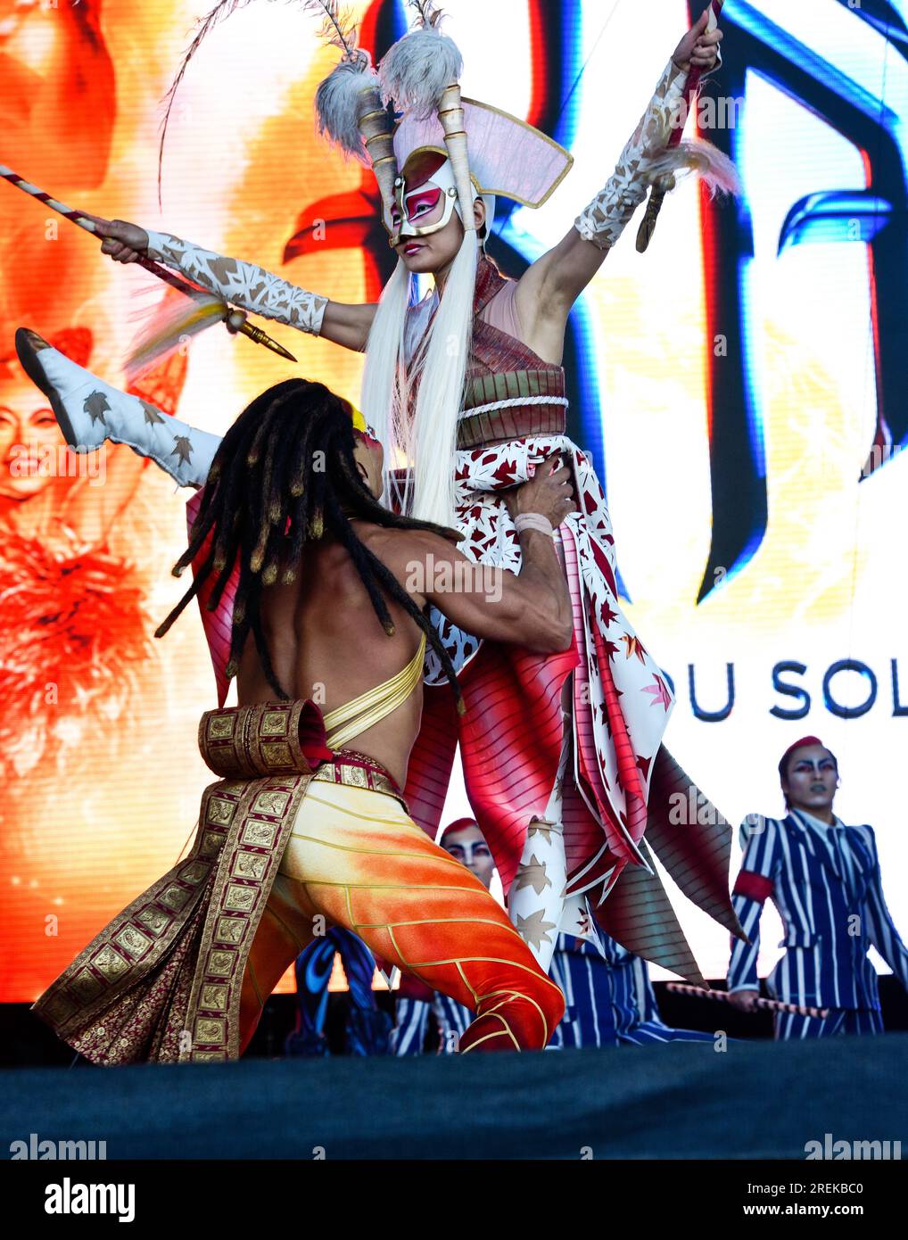 KA, Cirque Du Soleil being performed on stage at the Life is Beautiful ...