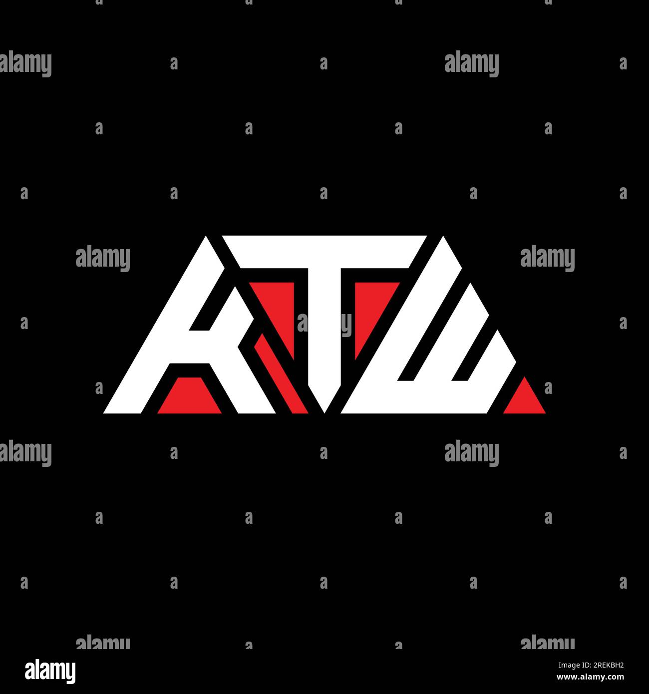 KTW triangle letter logo design with triangle shape. KTW triangle logo ...