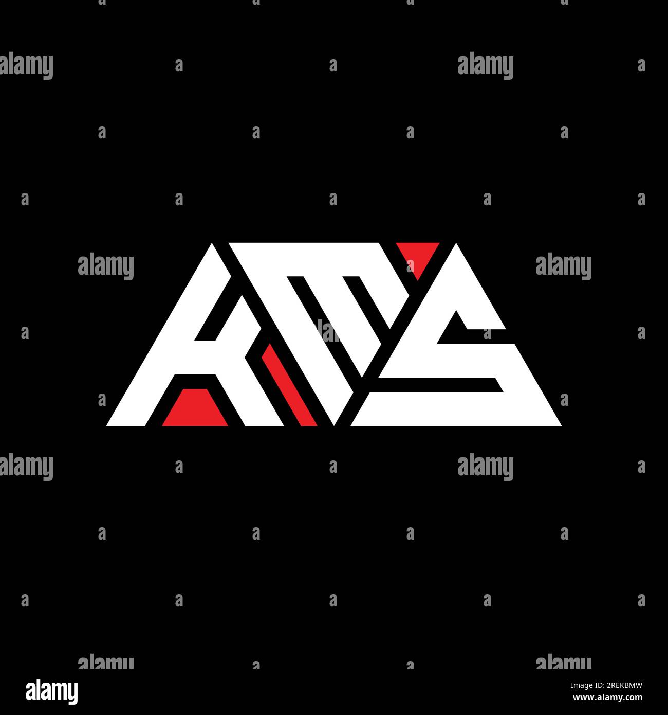 KMS triangle letter logo design with triangle shape. KMS triangle logo ...