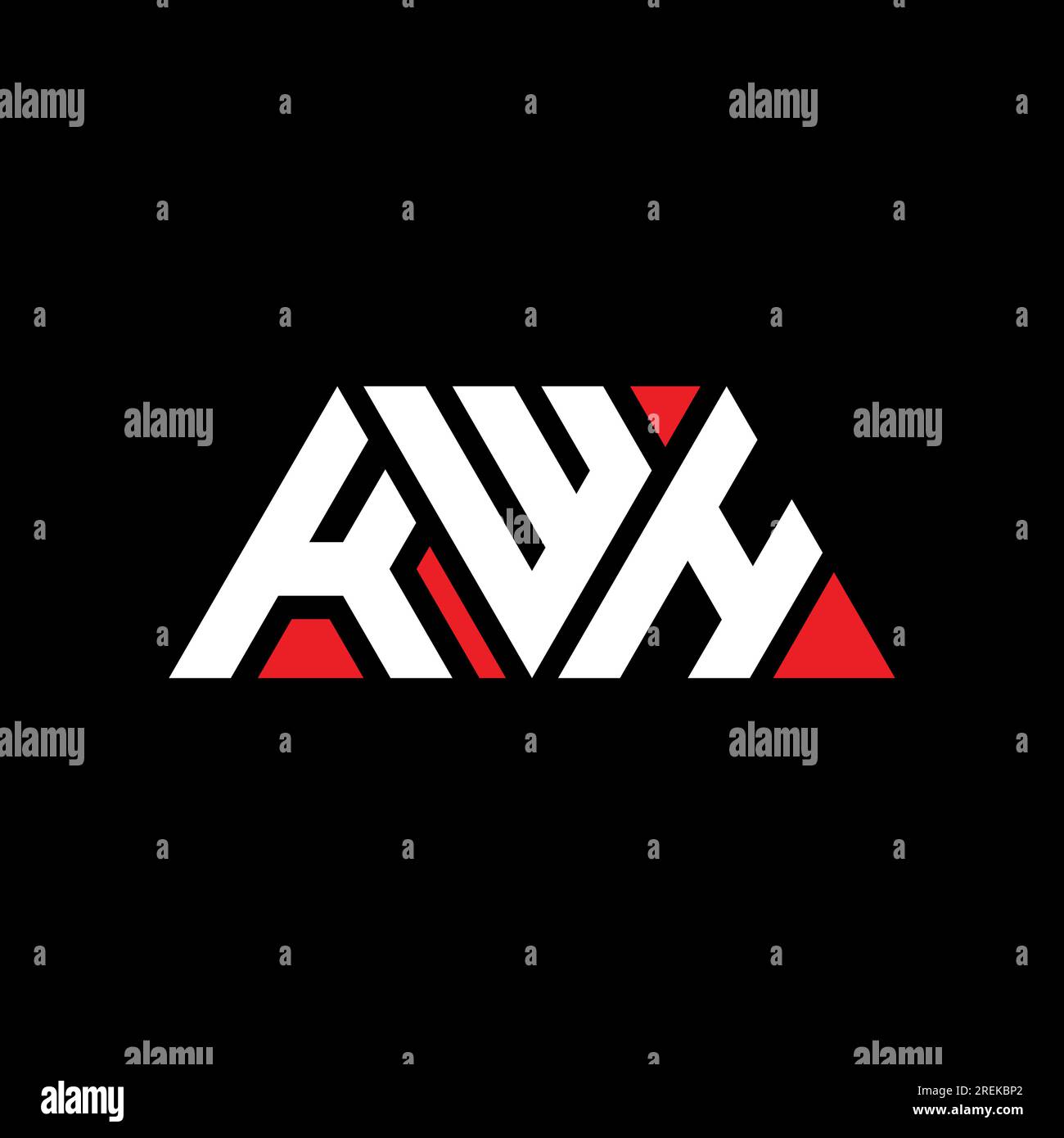 KWH triangle letter logo design with triangle shape. KWH triangle logo ...