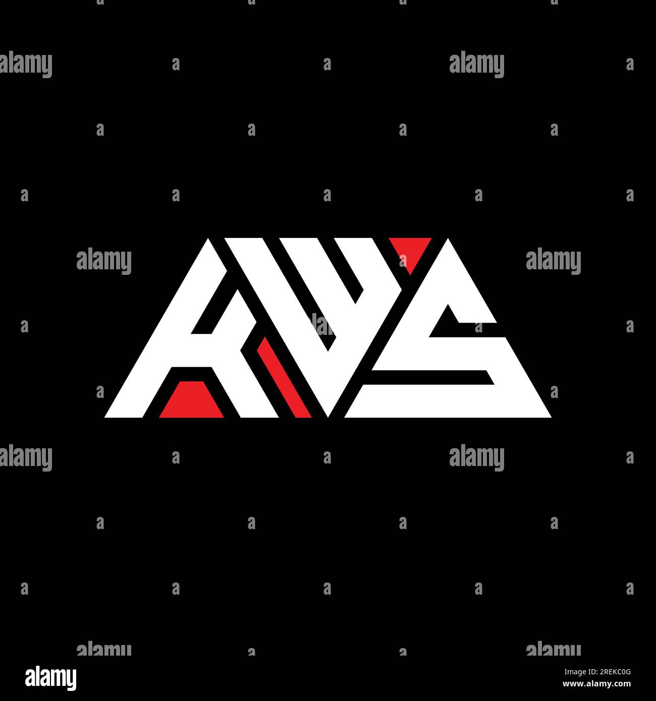 KWS triangle letter logo design with triangle shape. KWS triangle logo ...