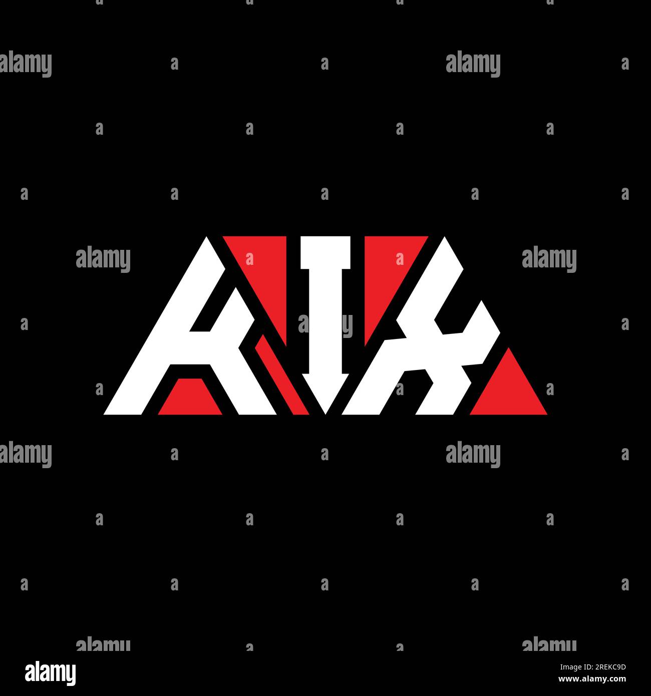 KIX triangle letter logo design with triangle shape. KIX triangle logo ...