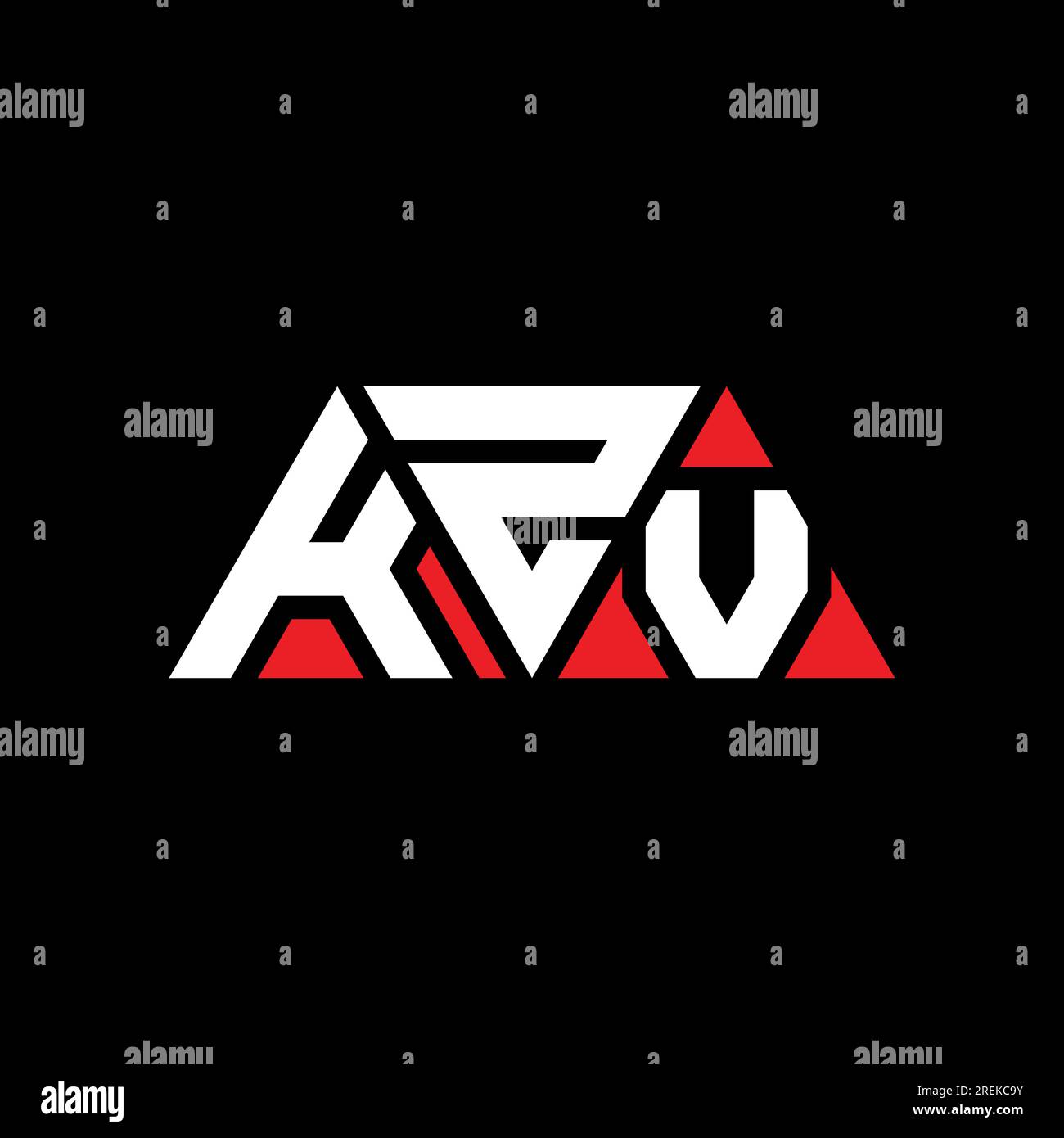 KZV triangle letter logo design with triangle shape. KZV triangle logo ...
