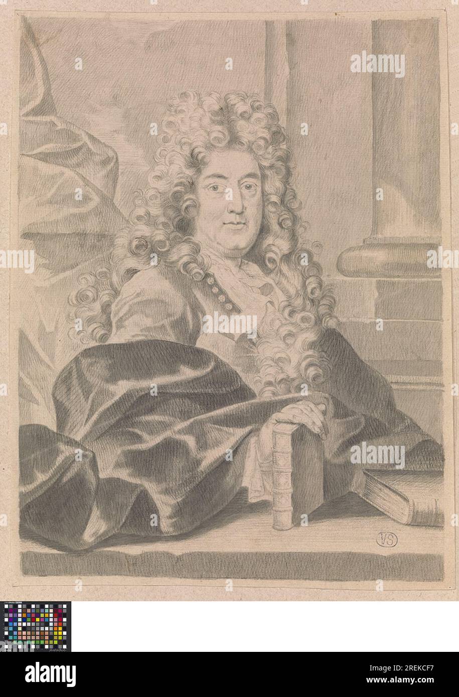 Portret van Charles Perrault circa 1700 by Gérard Edelinck Stock Photo ...