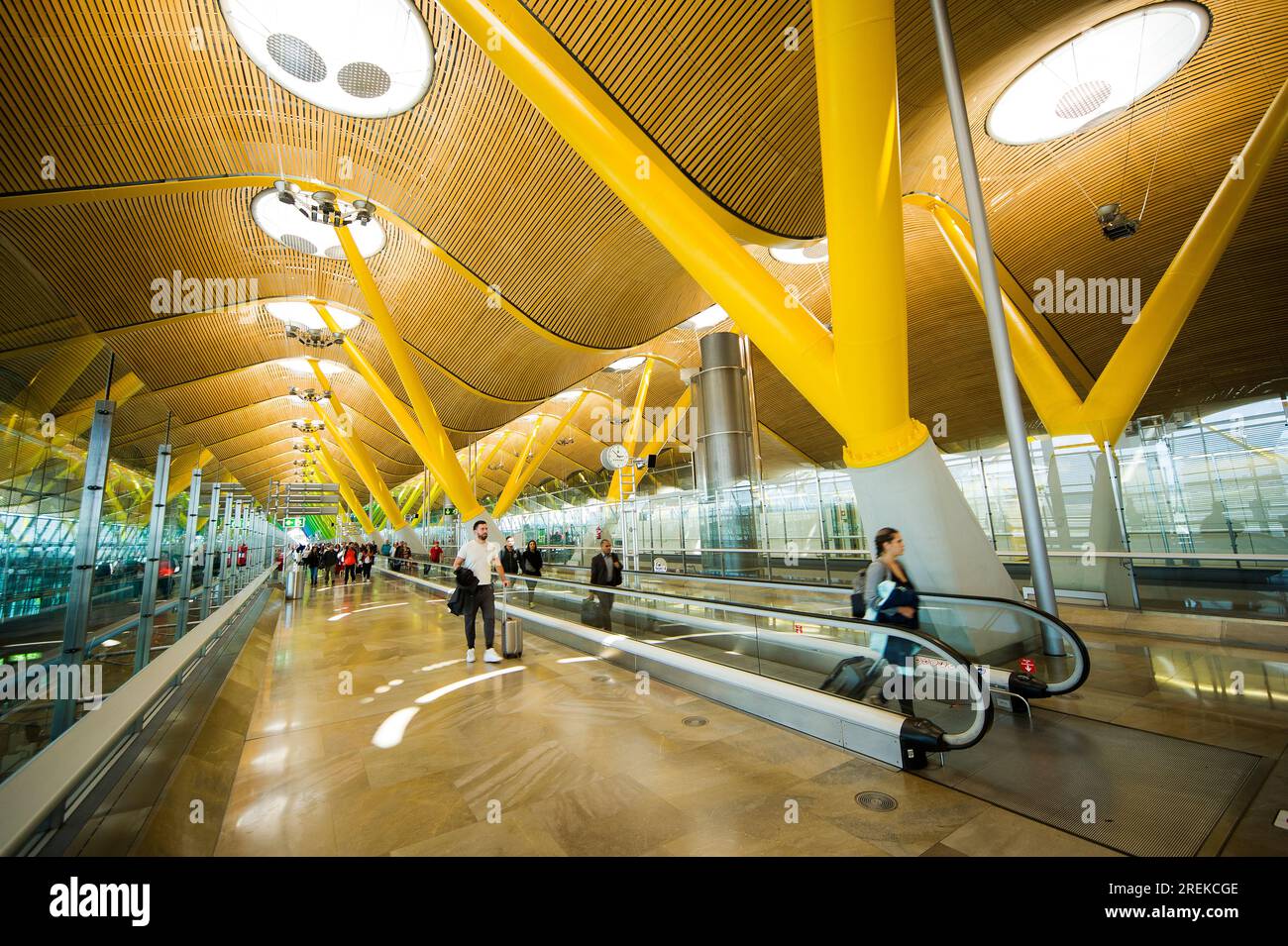 The modern architeture of Madrid-Barajas Airport , Madrid, Spain Stock ...