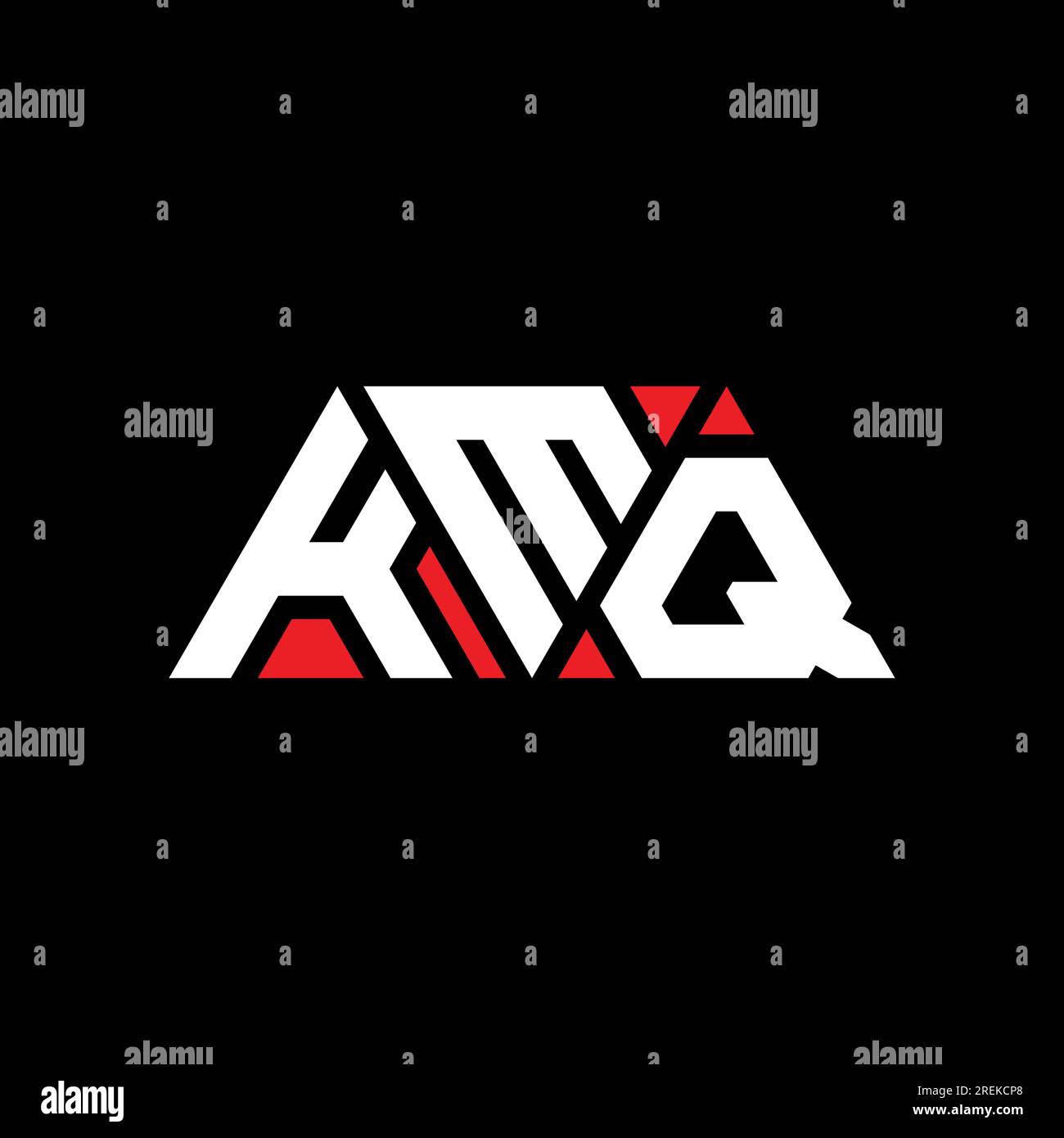 KMQ triangle letter logo design with triangle shape. KMQ triangle logo ...