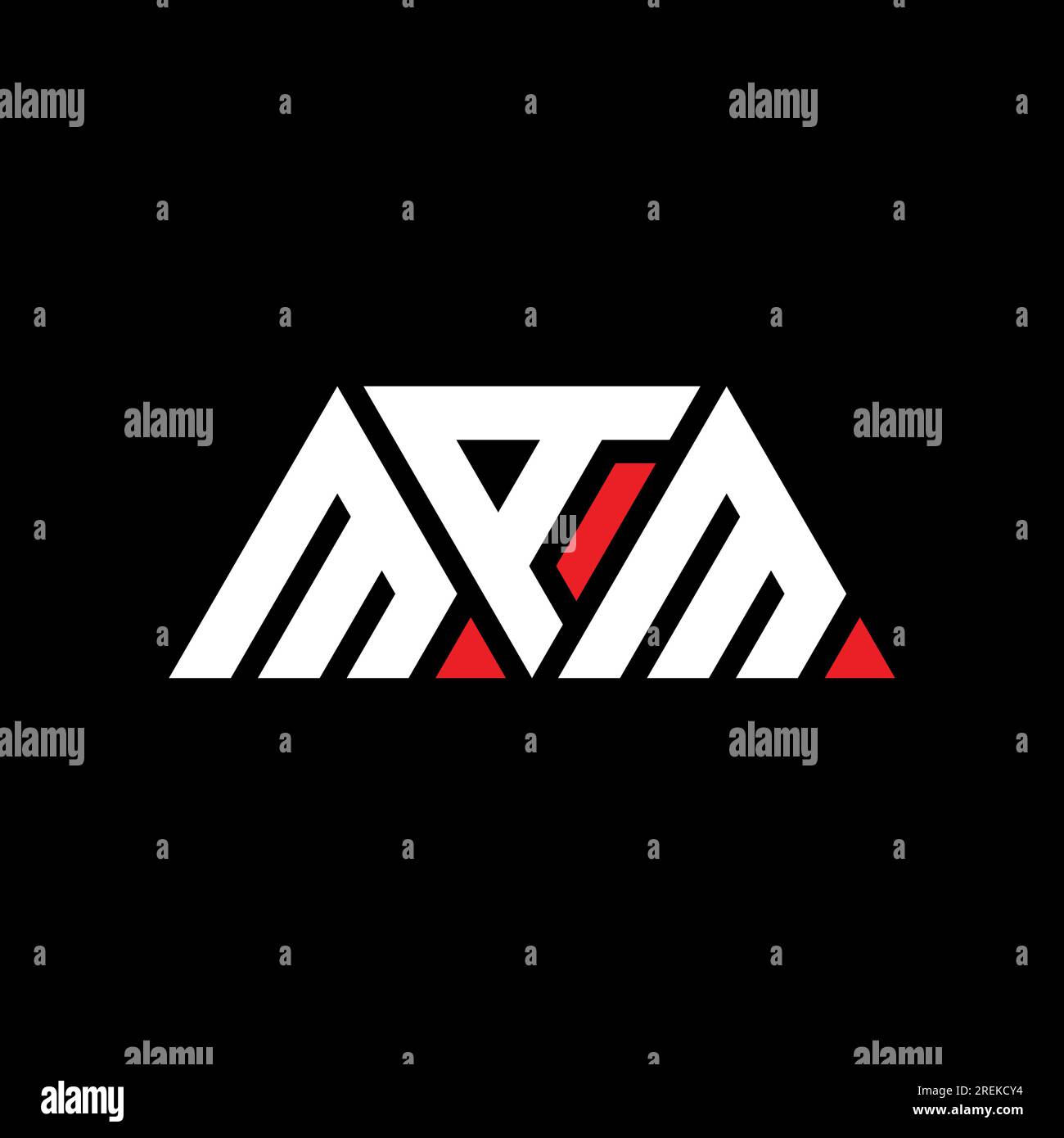 MAM triangle letter logo design with triangle shape. MAM triangle logo ...