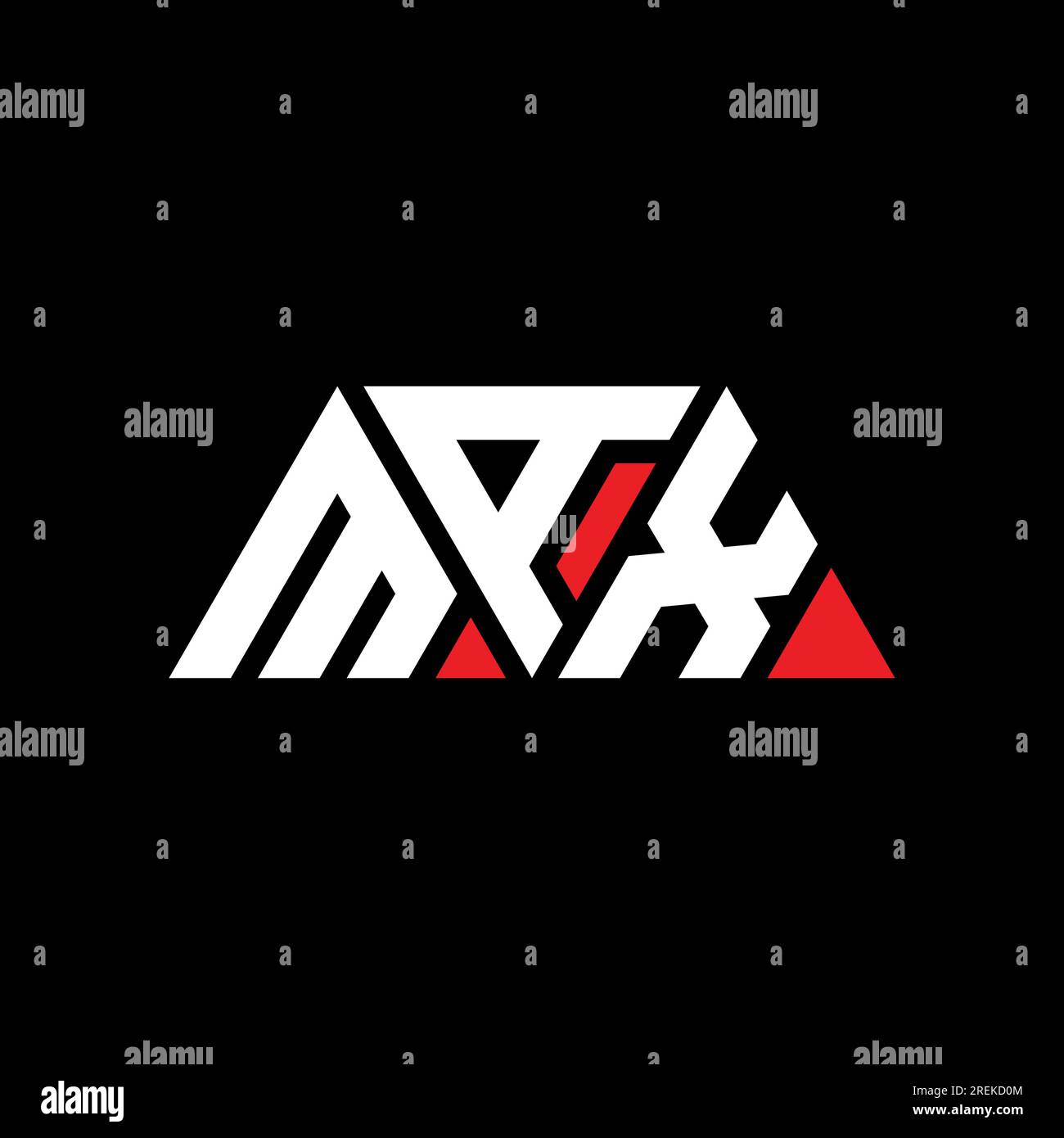 MAX triangle letter logo design with triangle shape. MAX triangle logo ...
