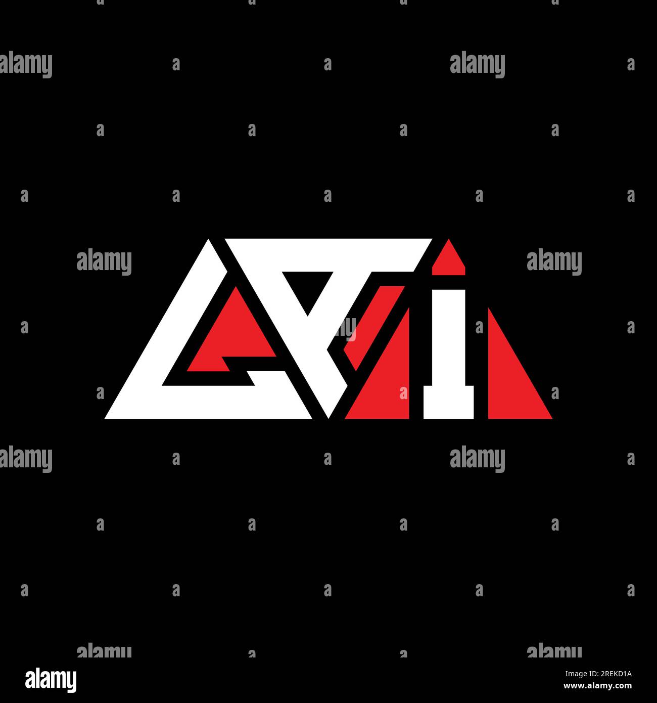 LAI triangle letter logo design with triangle shape. LAI triangle logo ...