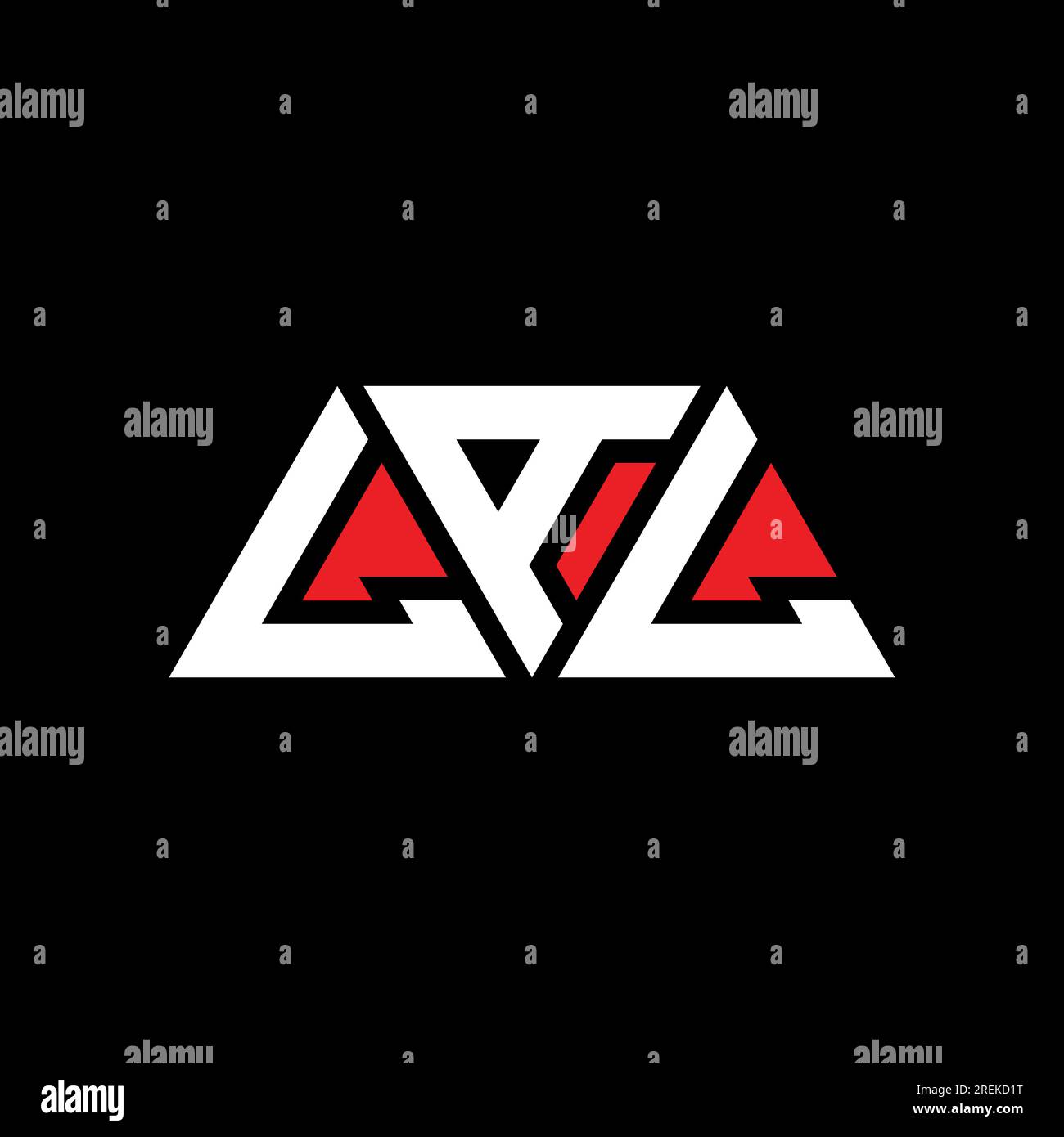 LAL triangle letter logo design with triangle shape. LAL triangle logo ...