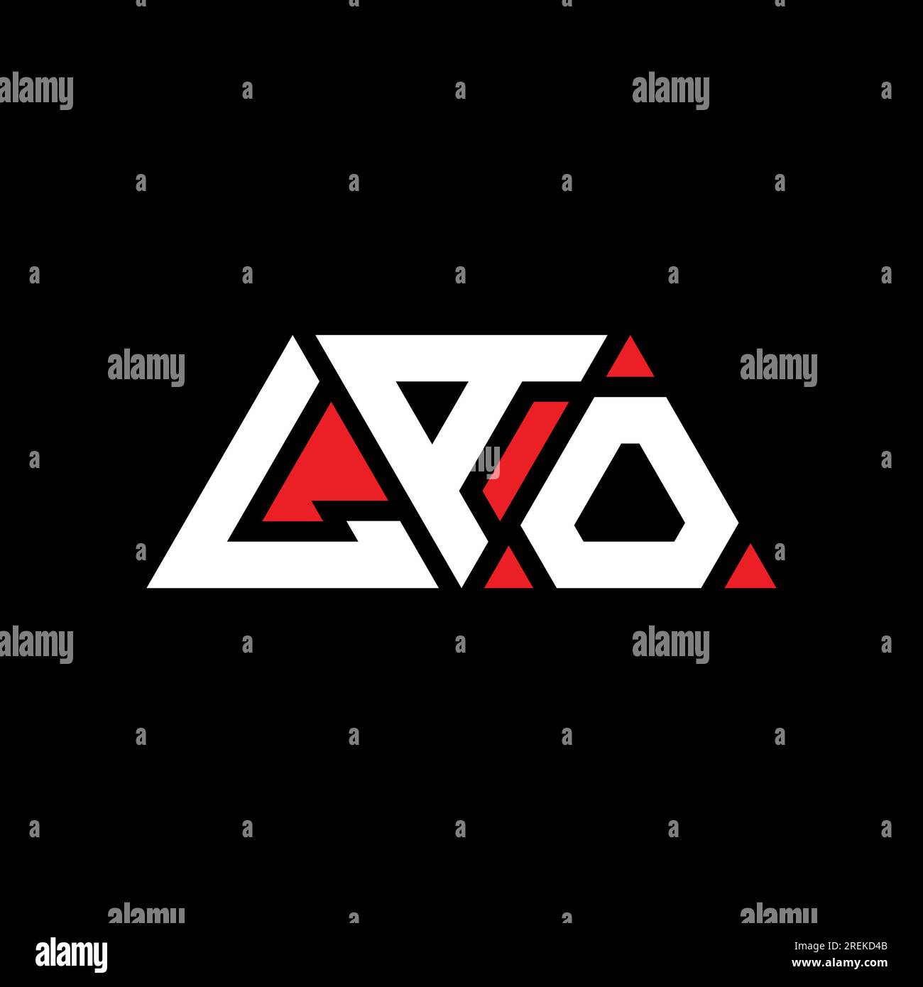 LAO triangle letter logo design with triangle shape. LAO triangle logo ...
