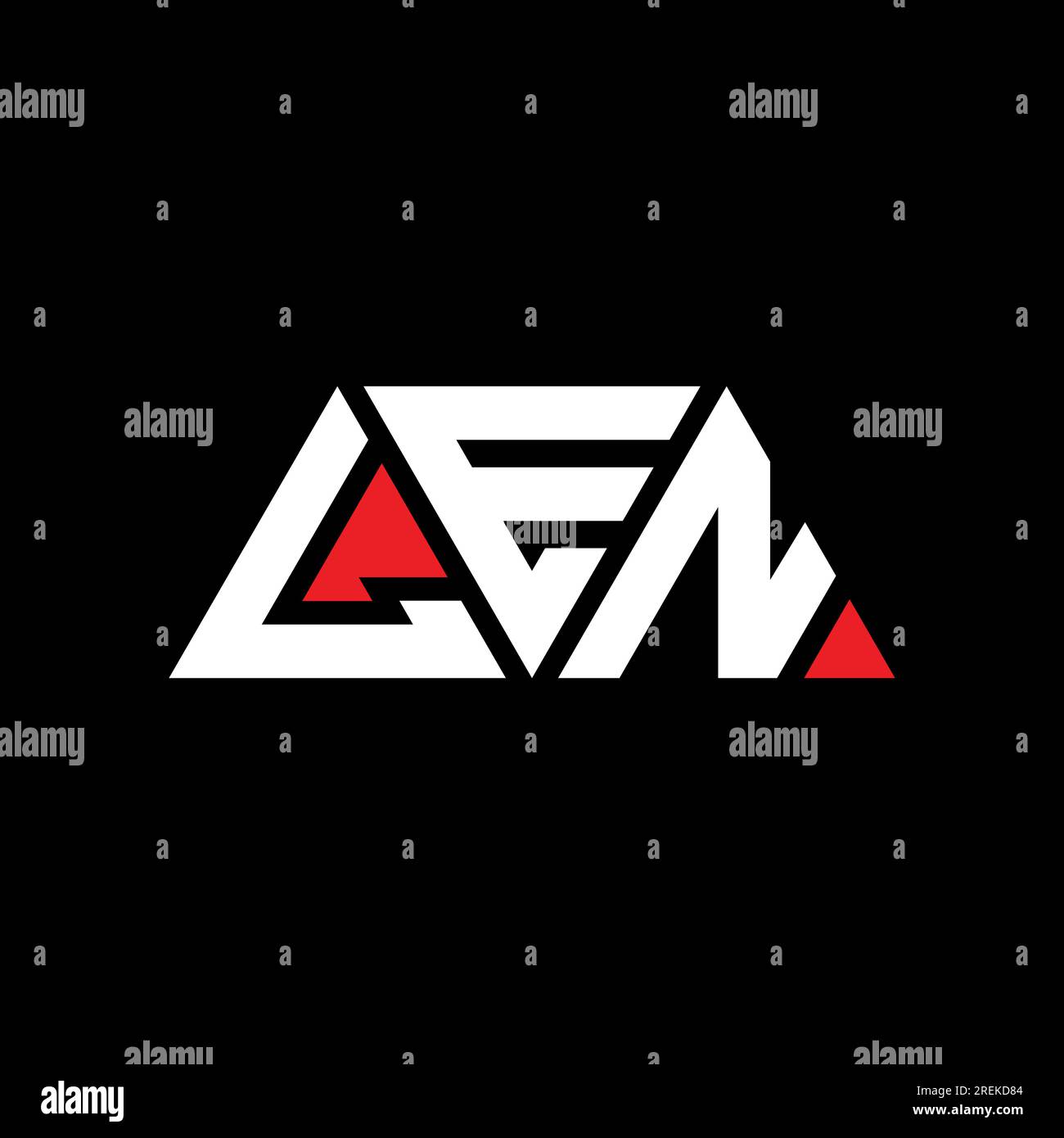 LEN triangle letter logo design with triangle shape. LEN triangle logo ...