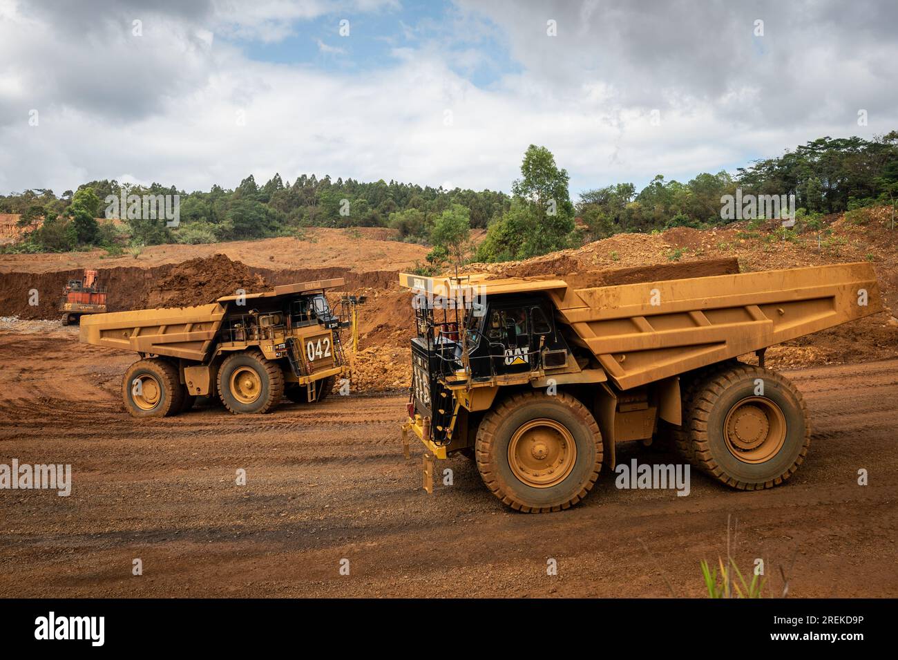 Soroako, Indonesia. 28th July, 2023. Dump trucks seen at the Nickel ...