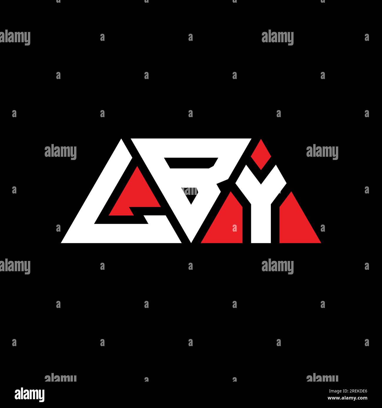 LBY triangle letter logo design with triangle shape. LBY triangle logo ...