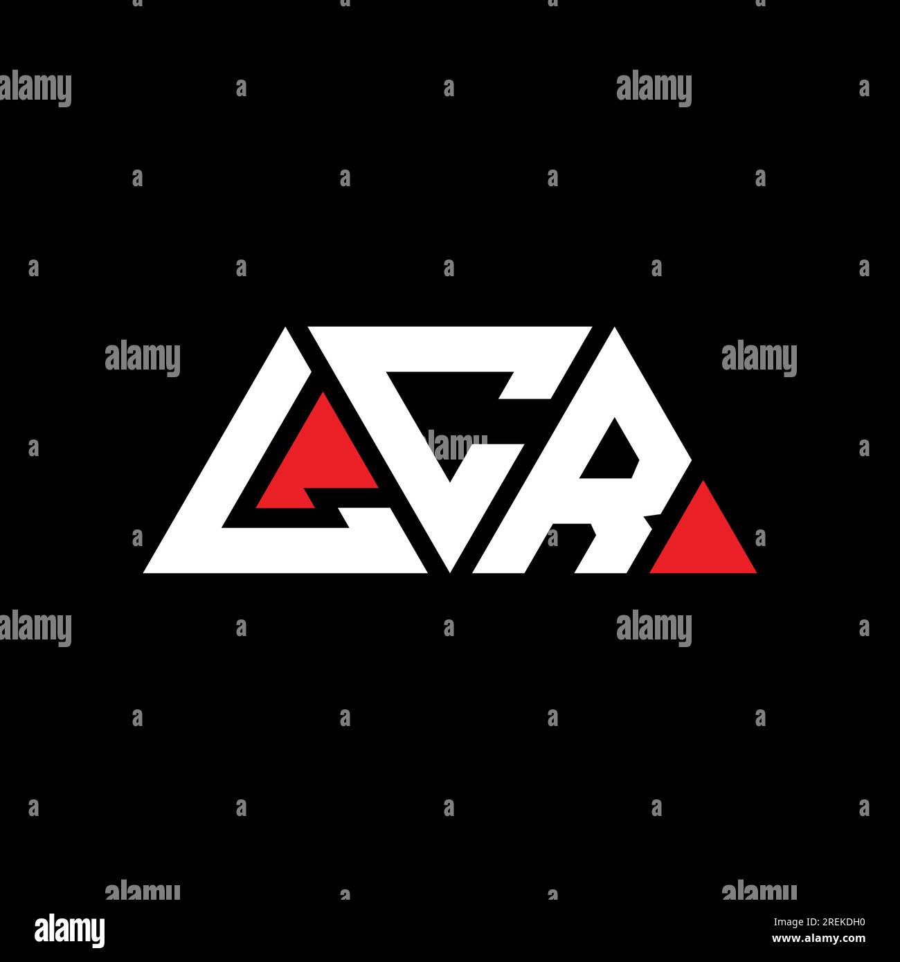 LCR triangle letter logo design with triangle shape. LCR triangle logo ...