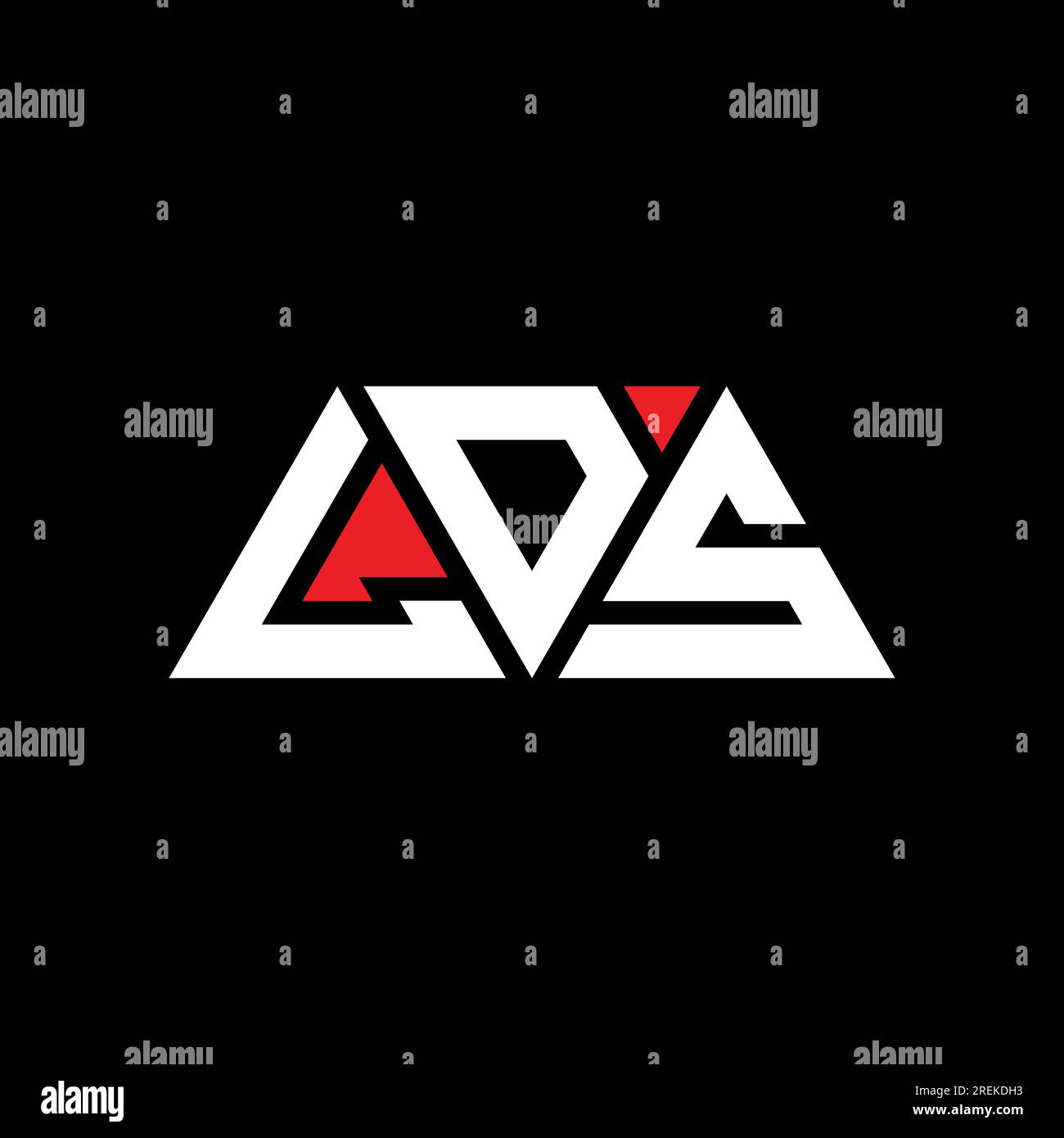 LDS triangle letter logo design with triangle shape. LDS triangle logo ...