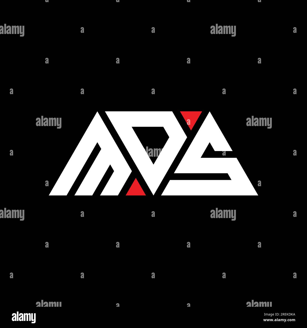 MDS triangle letter logo design with triangle shape. MDS triangle logo design monogram. MDS ...