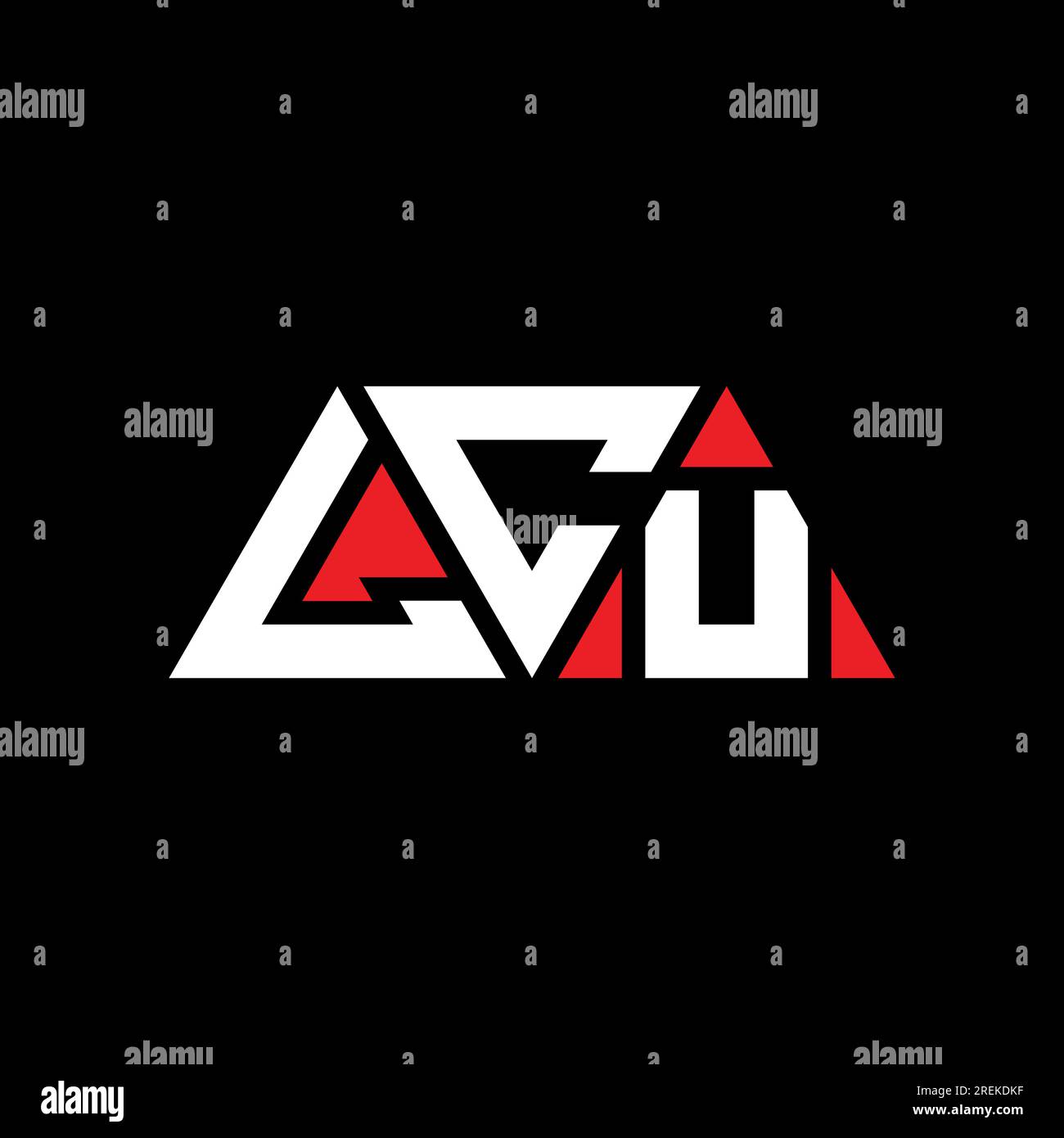 LCU triangle letter logo design with triangle shape. LCU triangle logo ...